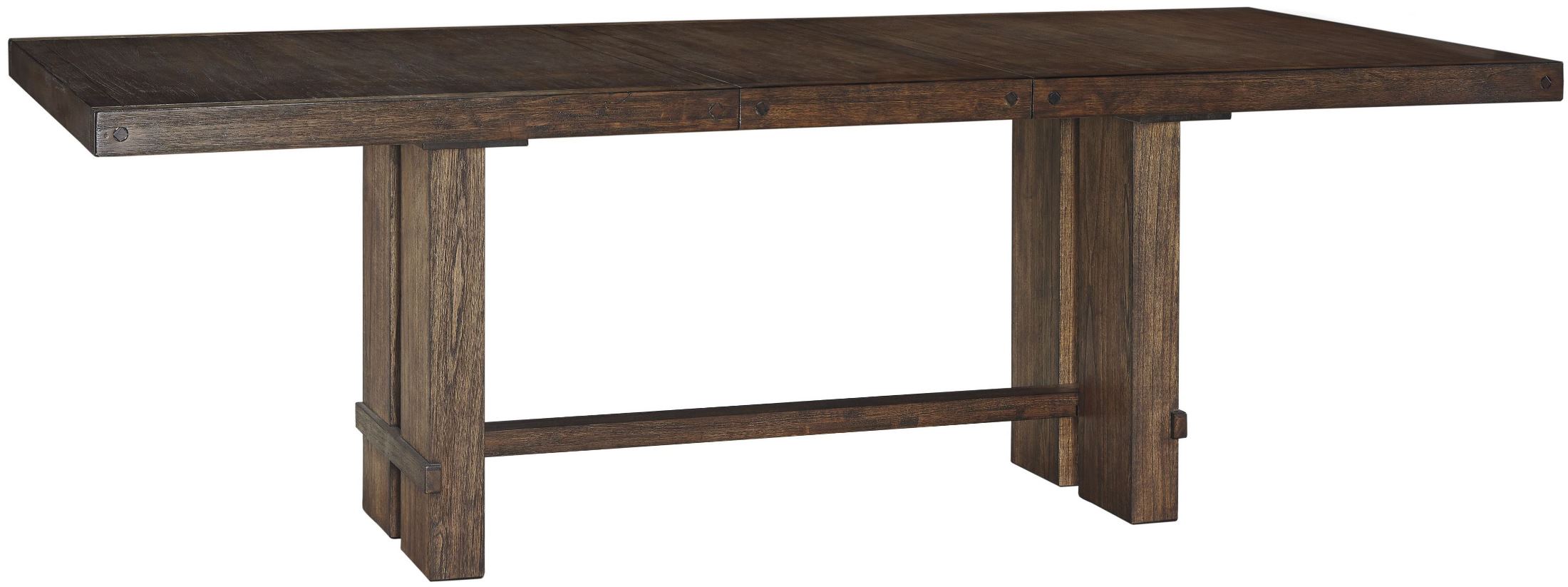 Leystone Dark Brown Rectangular Extendable Dining Table by Ashley ...