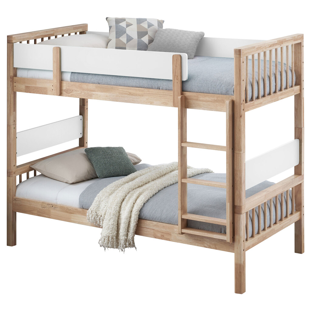 Dakota Wood Twin Over Twin Bunk Bed In Natural by Coaster | 1StopBedrooms