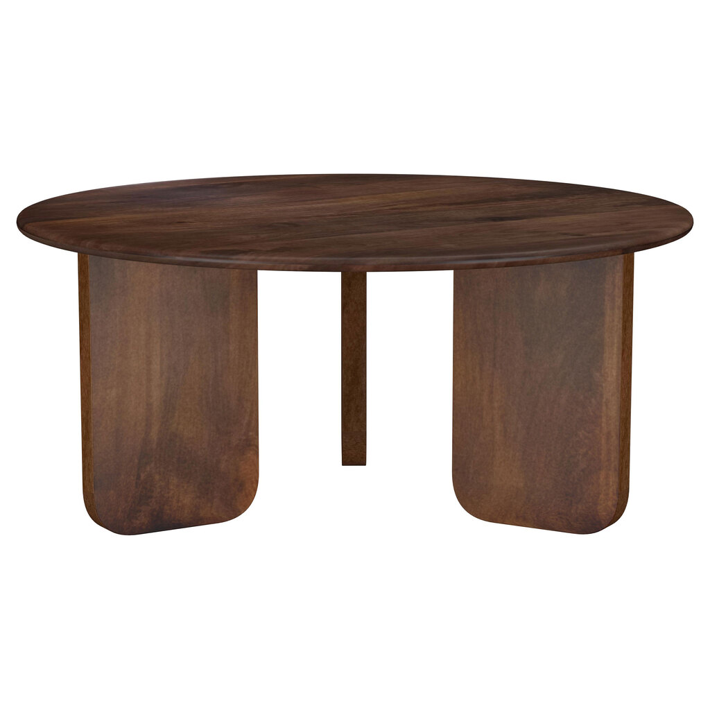 Dale Round Solid Mango Wood Coffee Table In Brown by Coaster | 1StopBedrooms