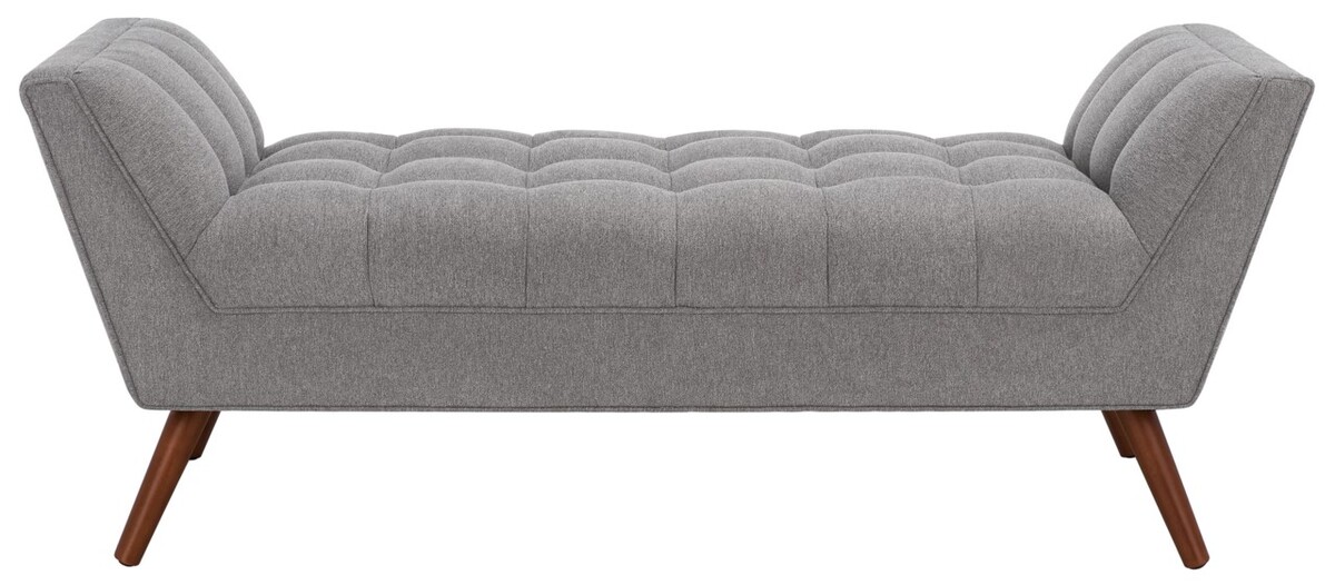 Damian Tufted Bench In Light Grey by Safavieh Couture | 1StopBedrooms