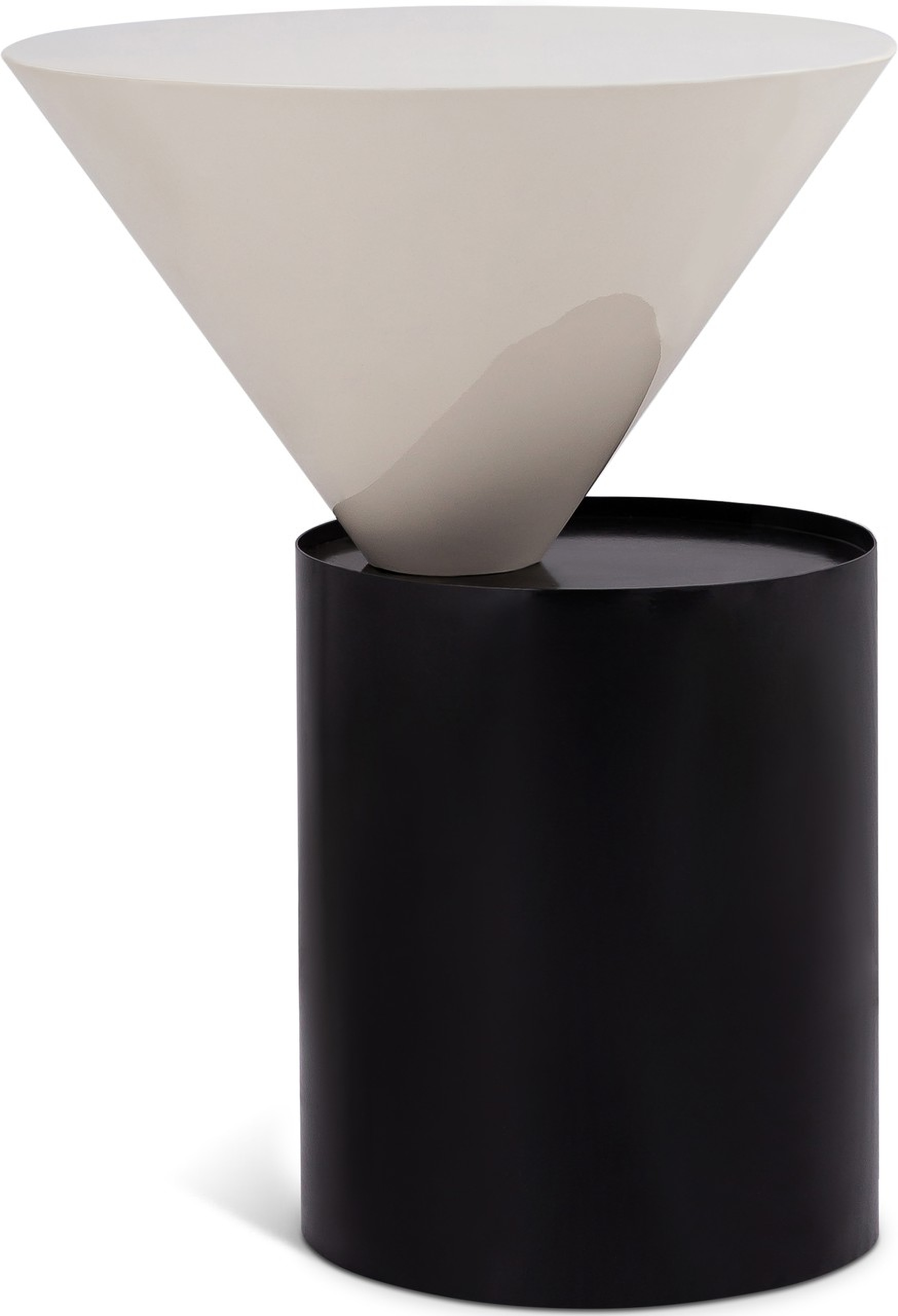 Damon End Table In White and Black by Meridian | 1StopBedrooms