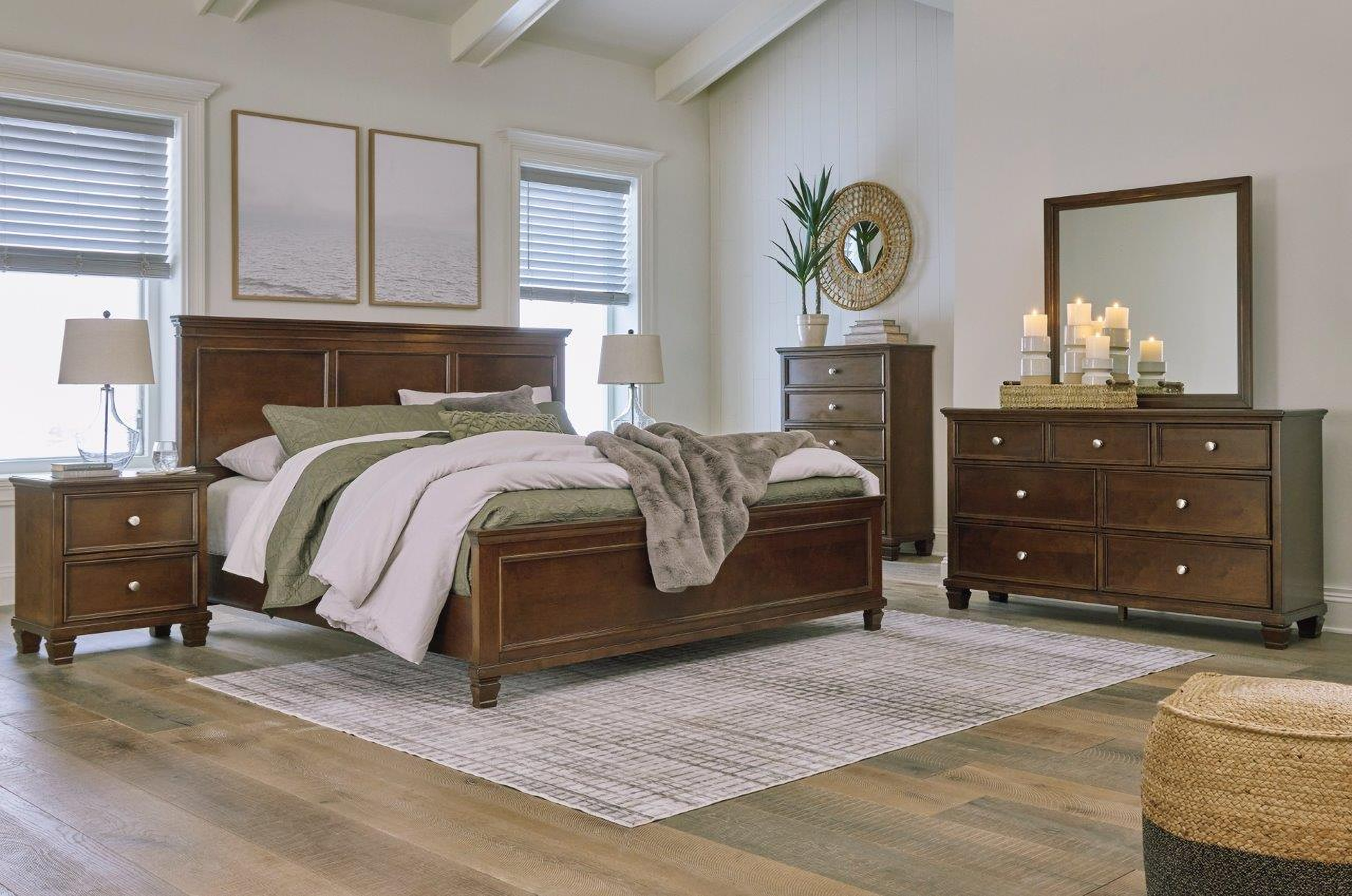 Danabrin Rich Brown Cherry Youth Panel Bedroom Set by Ashley Furniture ...