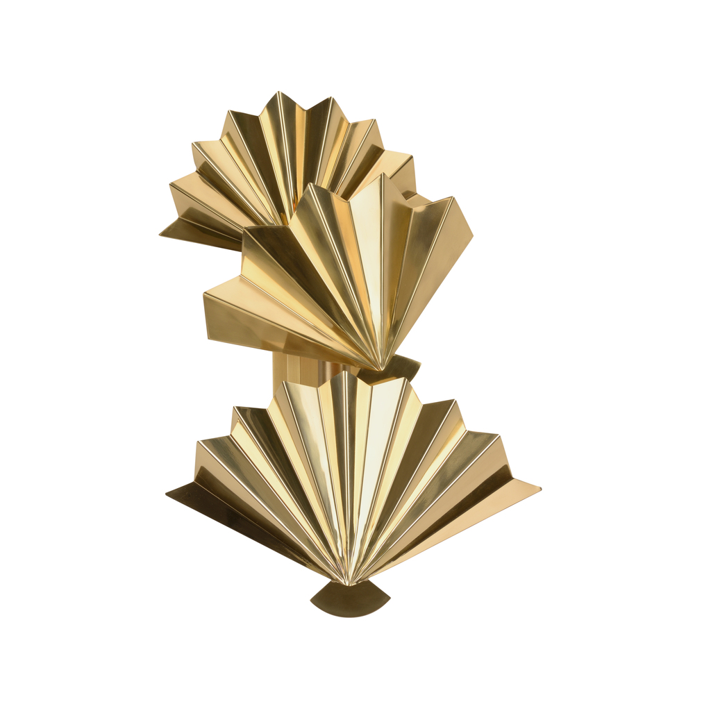 Dancing Fan Sconce - Left Facing In Gold by Chelsea House | 1StopBedrooms