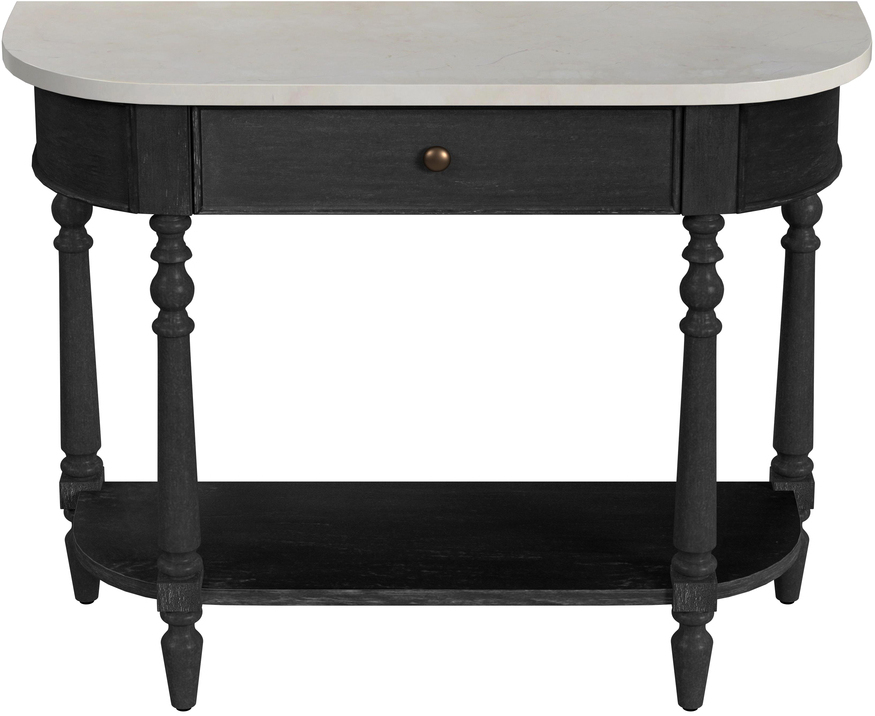 Danielle Marble 40 Inch One-Drawer Console Table In Black by Butler ...