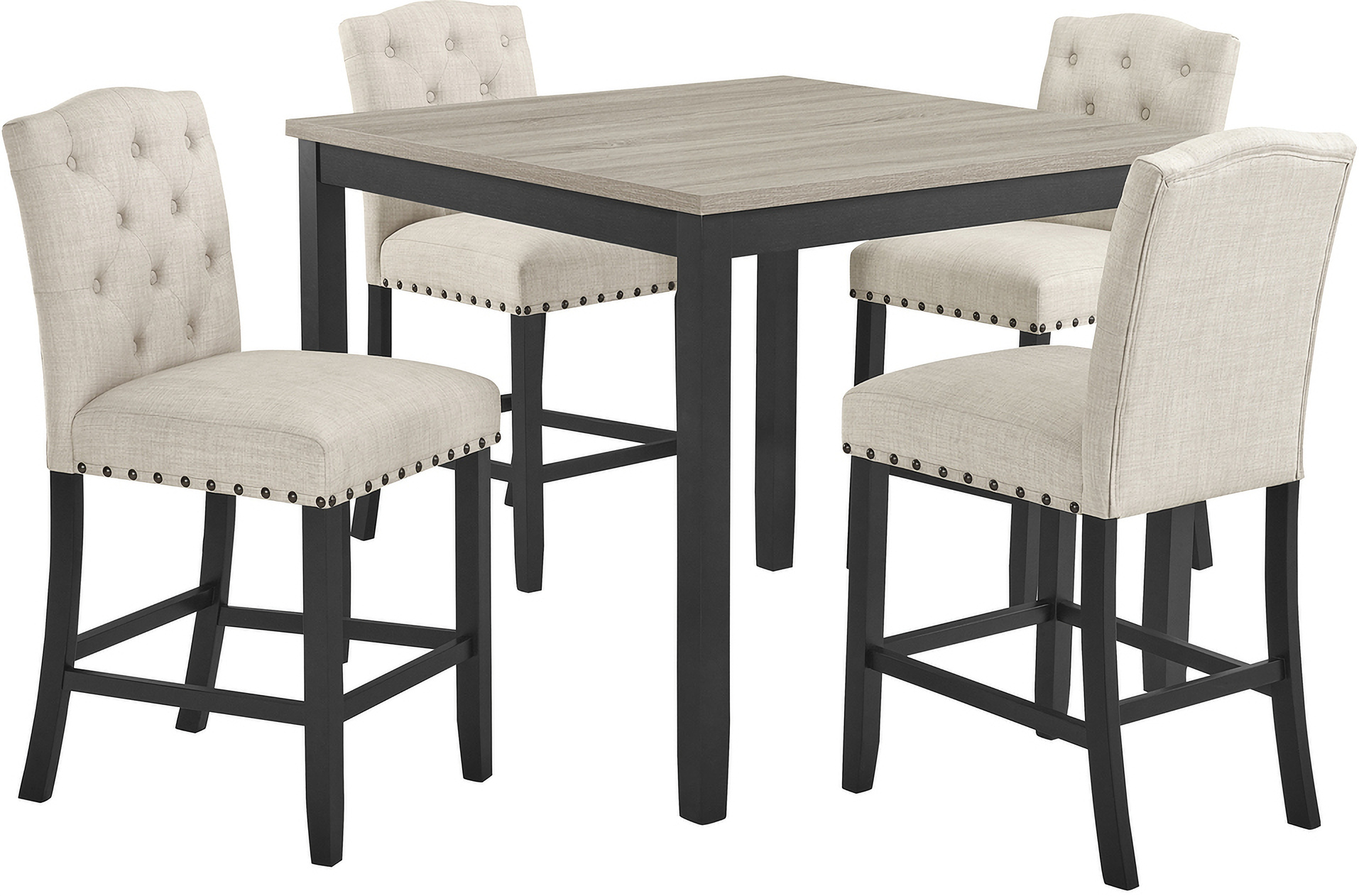 Daphne 5 Piece 42 Inch Counter Table Set In Natural by New Classic ...