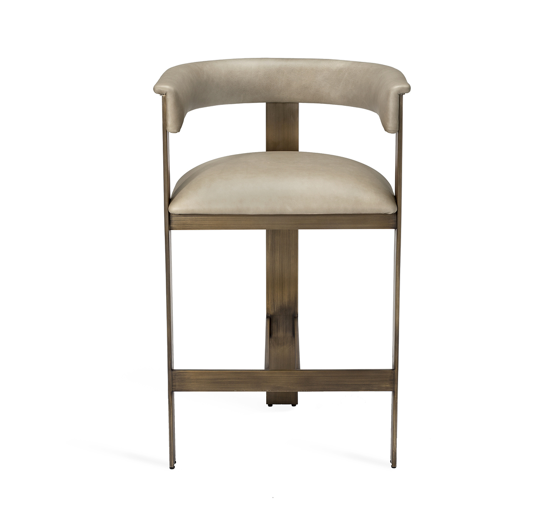 Darcy Counter Stool In Taupe by Interlude Home | 1StopBedrooms