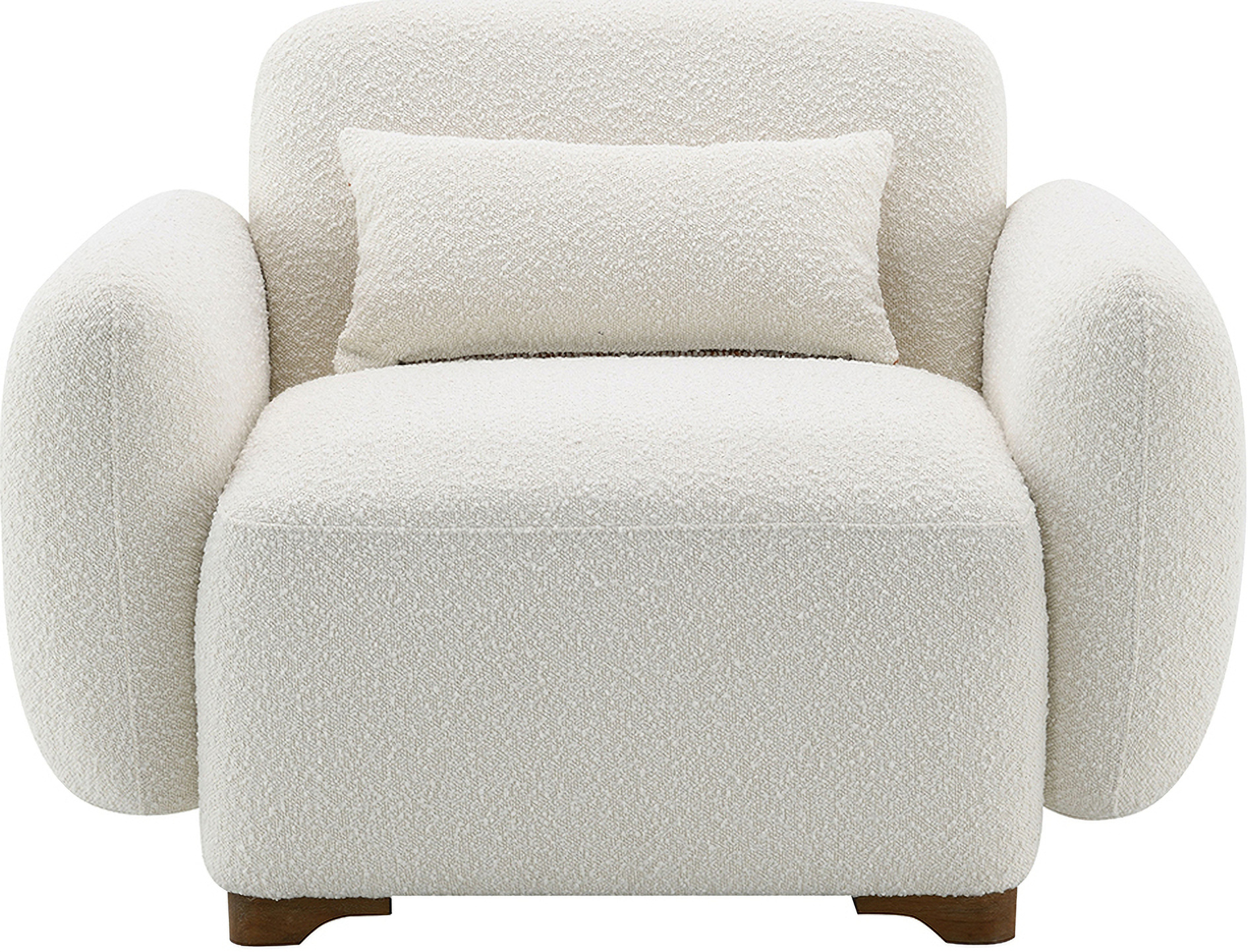 Darius Chair with Pillow In Beige Boucle by ACME | 1StopBedrooms