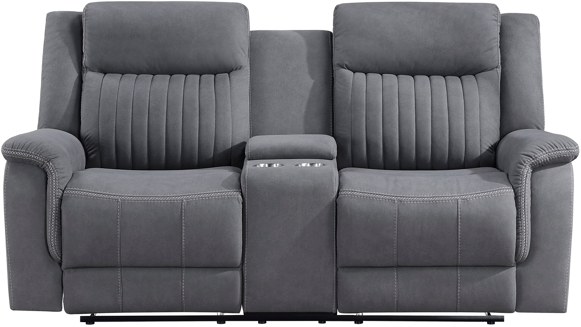 Dean Double Reclining Loveseat with Center Console In Gray by ...
