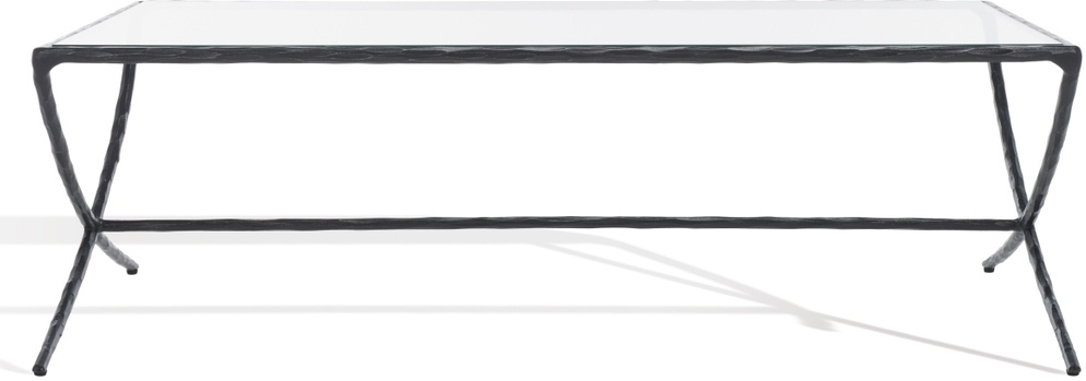 Debbie Rectangle Metal Coffee Table In Black by Safavieh Couture ...