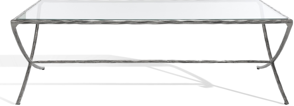 Debbie Rectangle Metal Coffee Table In Silver by Safavieh Couture ...