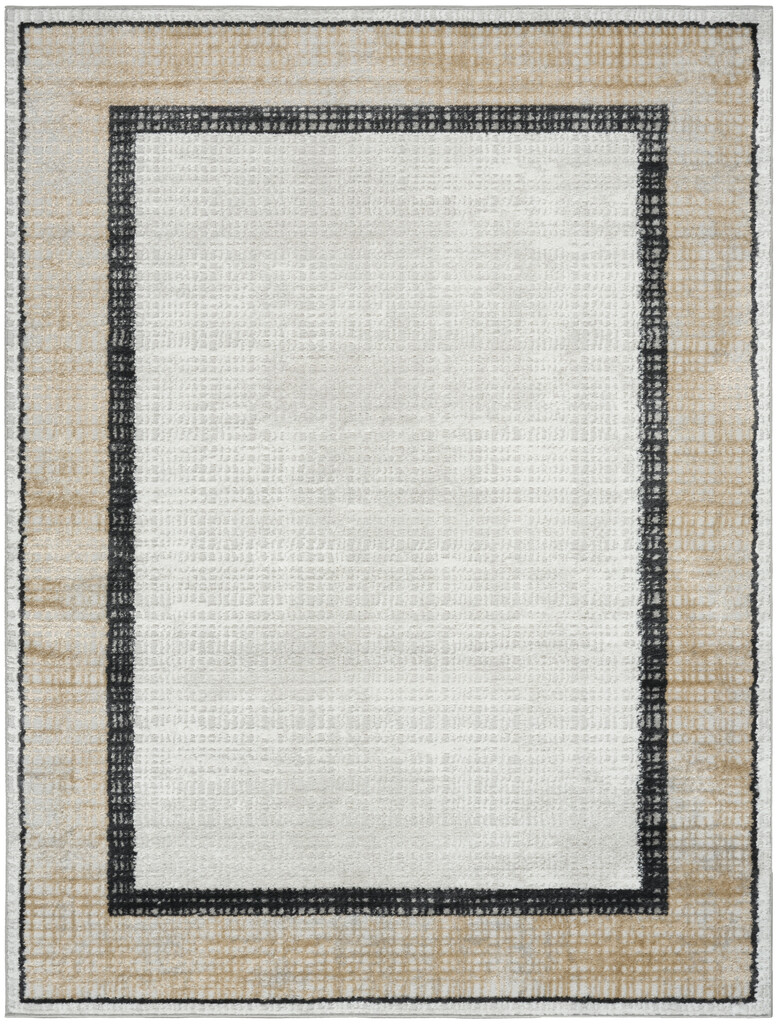 Dekor Modern 5'3" x 7' Indoor Rug In Grey and Charcoal by Nourison ...