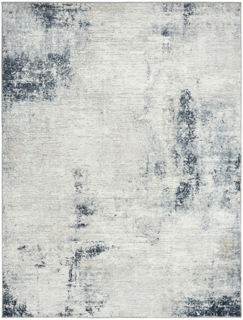 Dekor Modern 5'3" x 7' Indoor Rug In Grey and Navy by Nourison ...