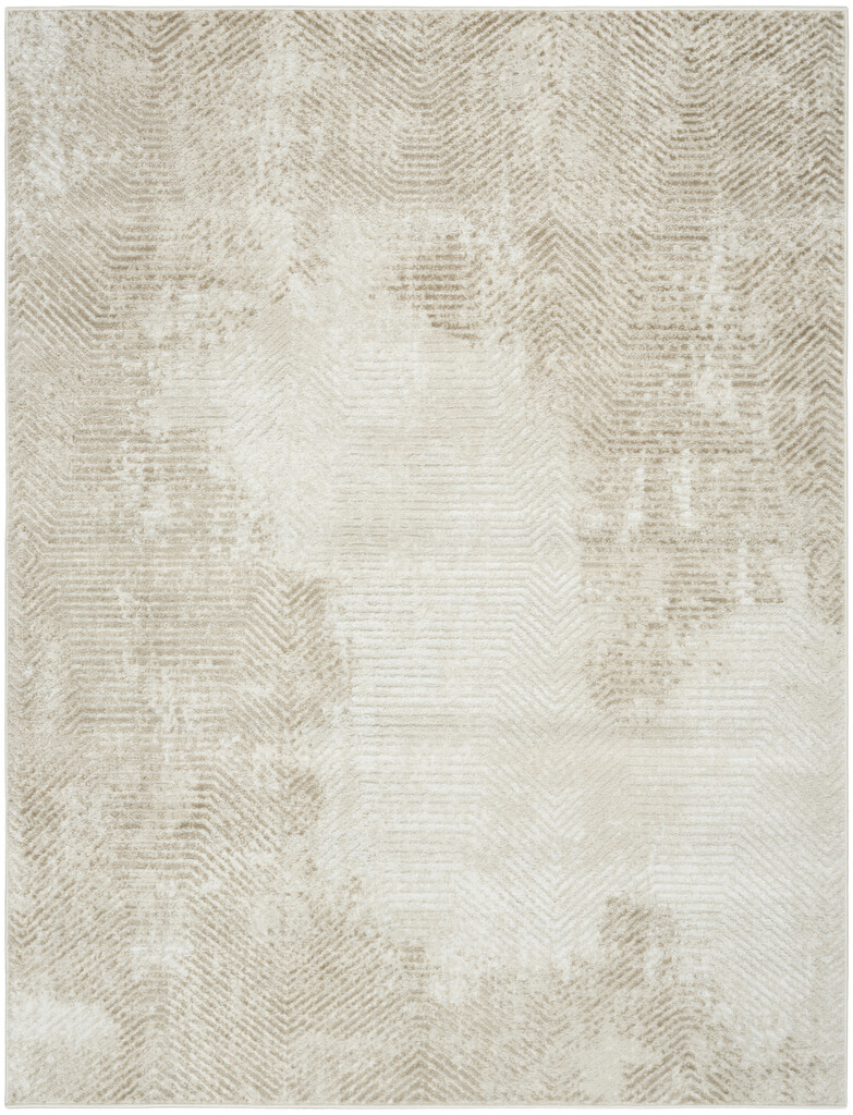 Dekor Modern 5'3" x 7' Modern Indoor Rug In Ivory and Taupe by Nourison ...