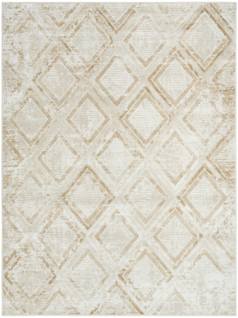 Dekor Modern 5'3" x 7' Modern Indoor Rug In Ivory Beige by Nourison ...