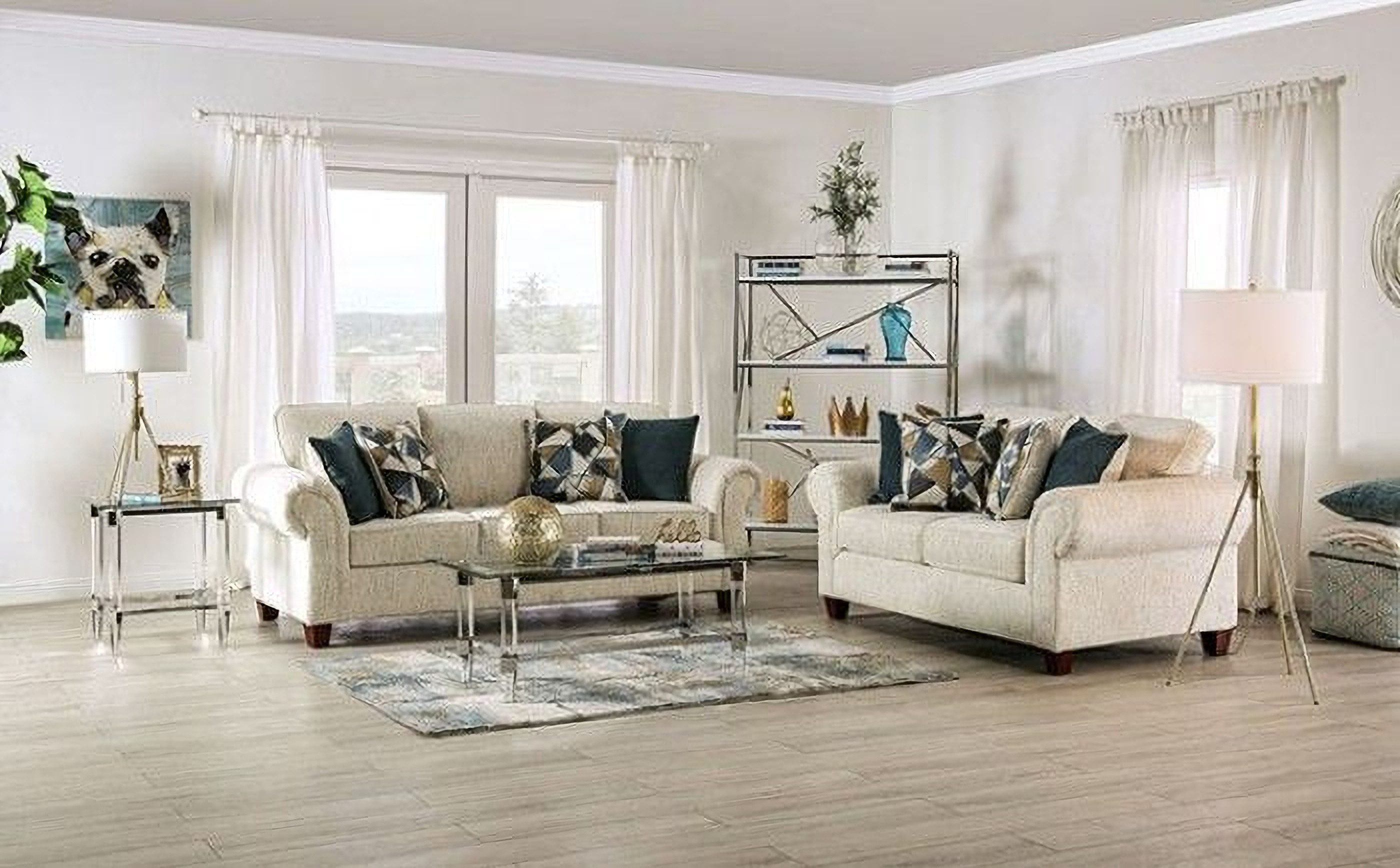 Delgada Beige Living Room Set by Furniture of America | 1StopBedrooms