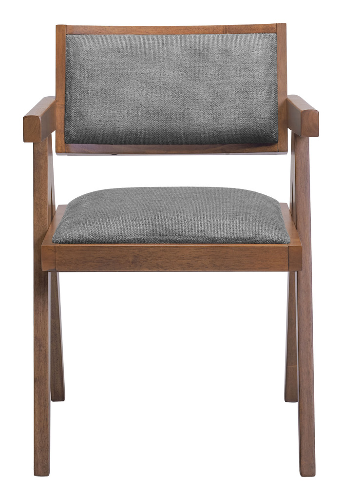 Delhi Dining Chair Set of 2 In Gray and Walnut by Zuo Modern ...