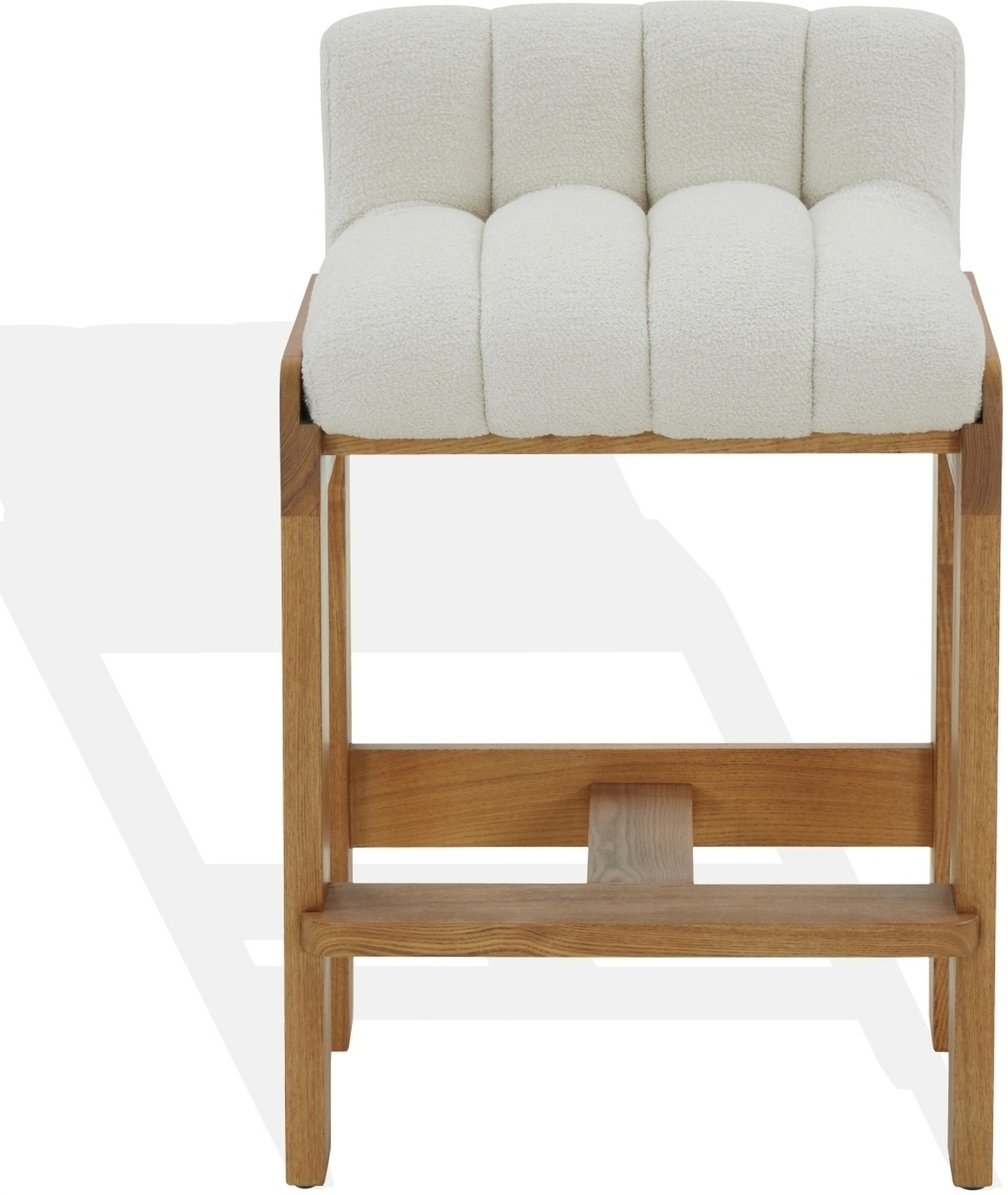 Delphini Boucle Counter Stool In Ivory and Walnut by Safavieh Couture ...
