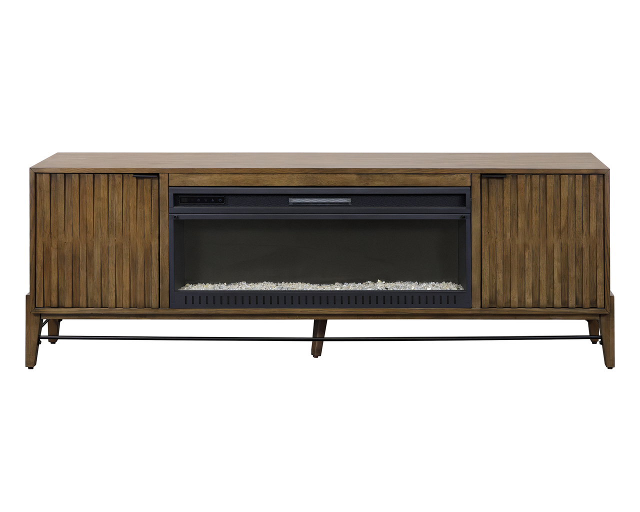Delray 81 Inch TV Stand with Fireplace Console In Brown by Martin ...