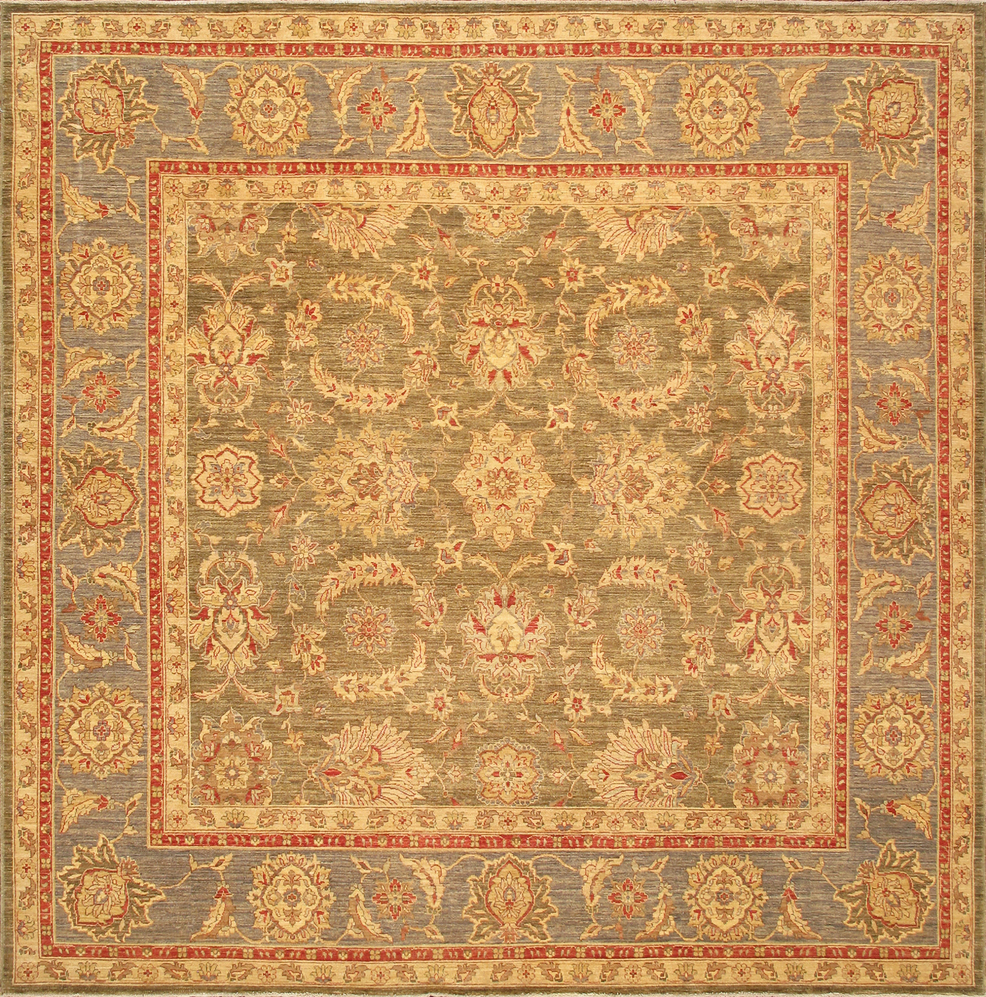 Denver Collection Hand-Knotted Lamb's Wool Area Rug- 9'10" x 9'10" In ...