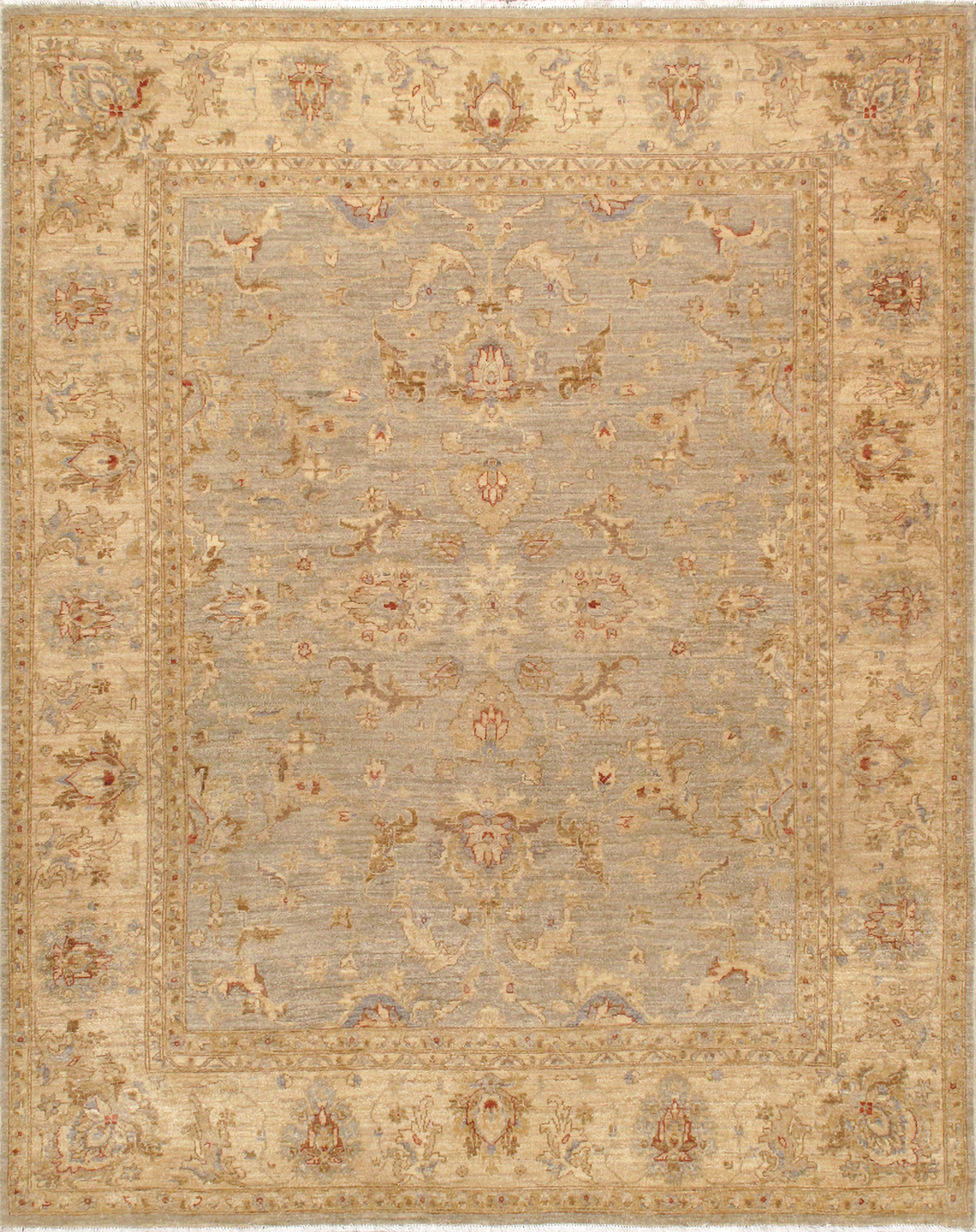 Denver Hand-Knotted Wool Area Rug- 8' x 10' In Light Blue and Indigo by ...