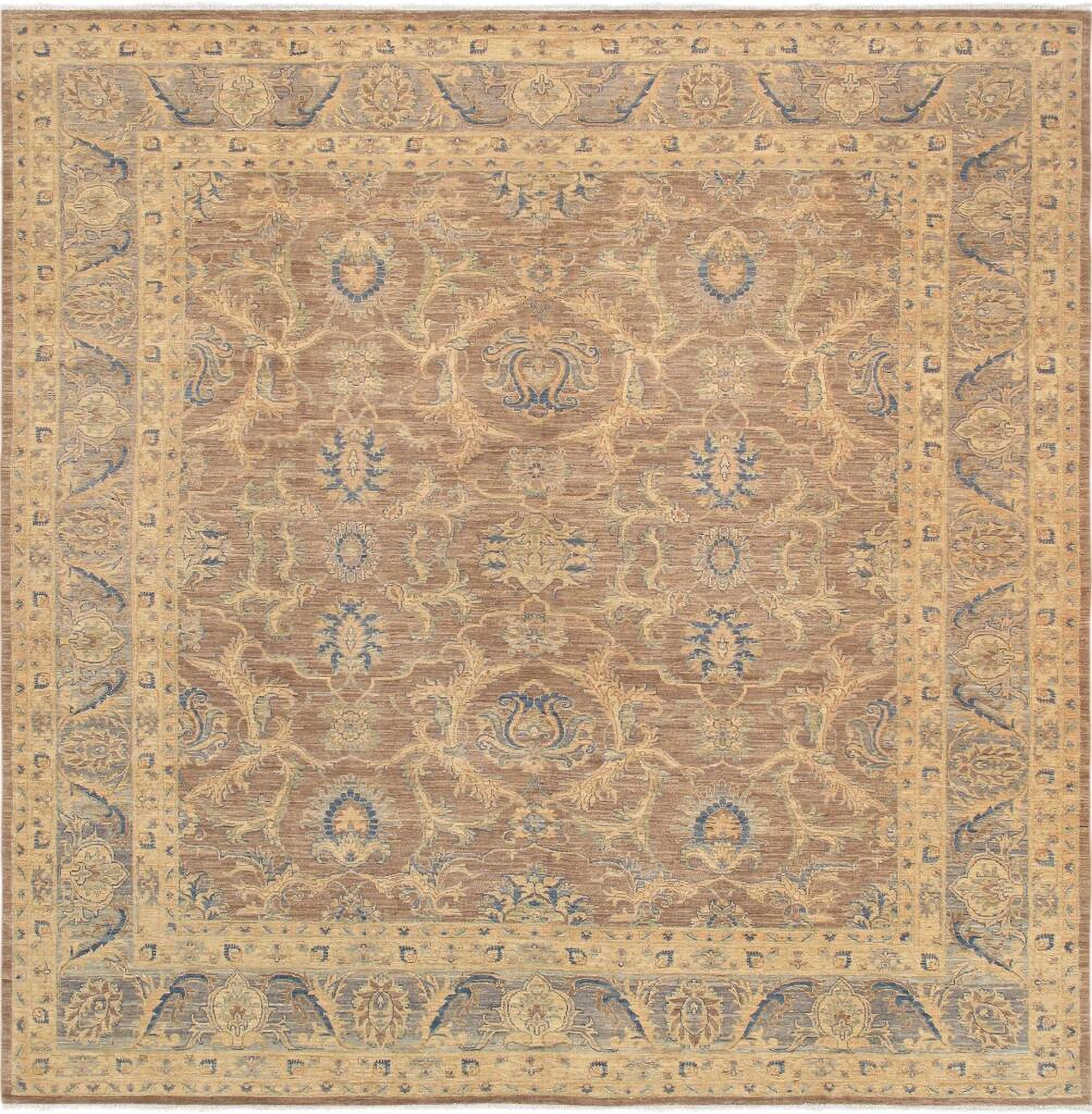 Denver Hand-Knotted Wool Area Rug- 9' 4" x 9' 7" In Brown by Pasargad ...