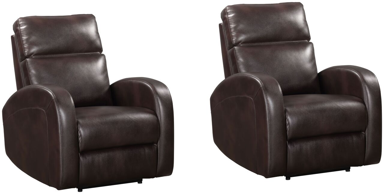 Devin Power Recliner Set of 2 In Pebble Brown by Parker House ...