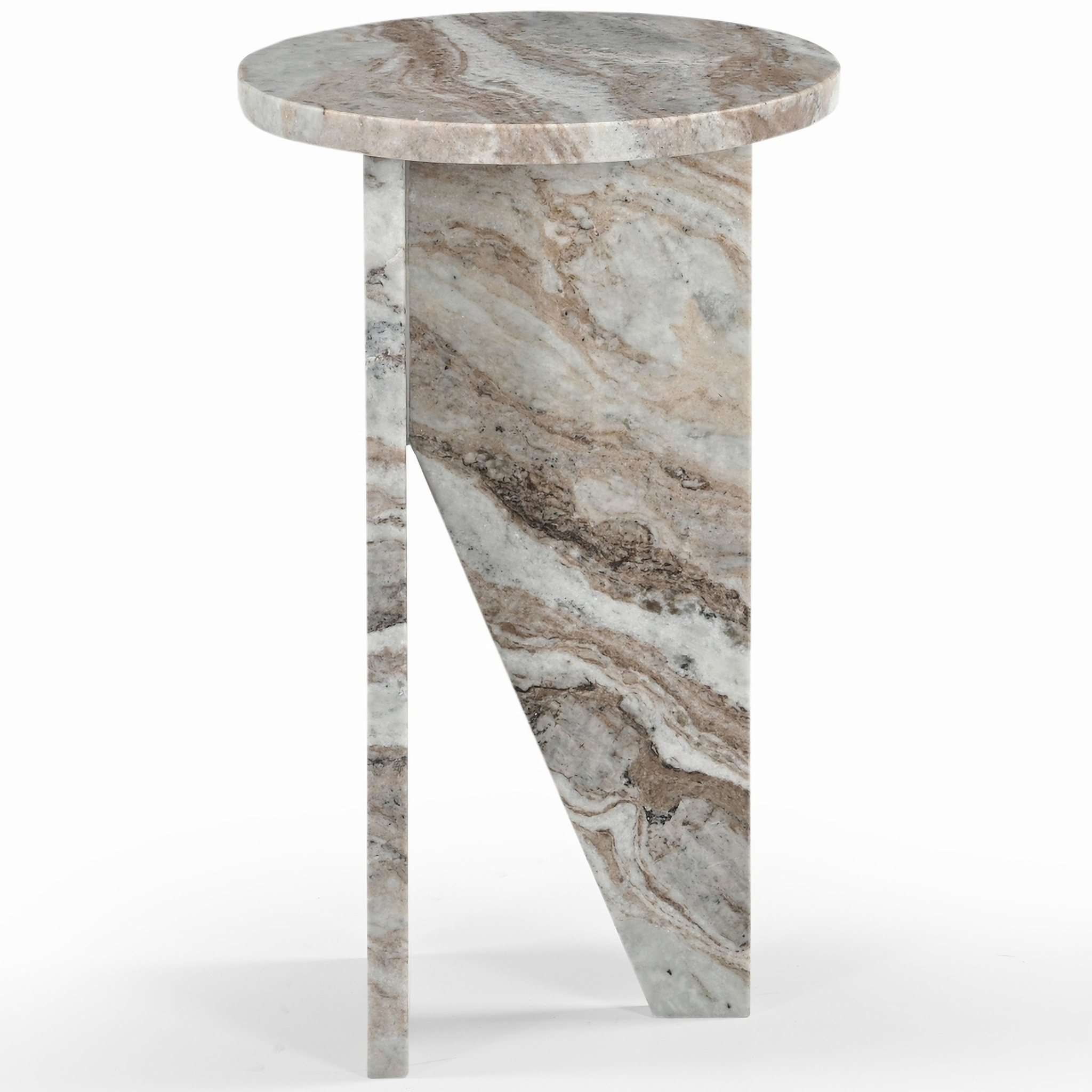 Devlin Marble Drink Table In Brown by Safavieh Couture | 1StopBedrooms
