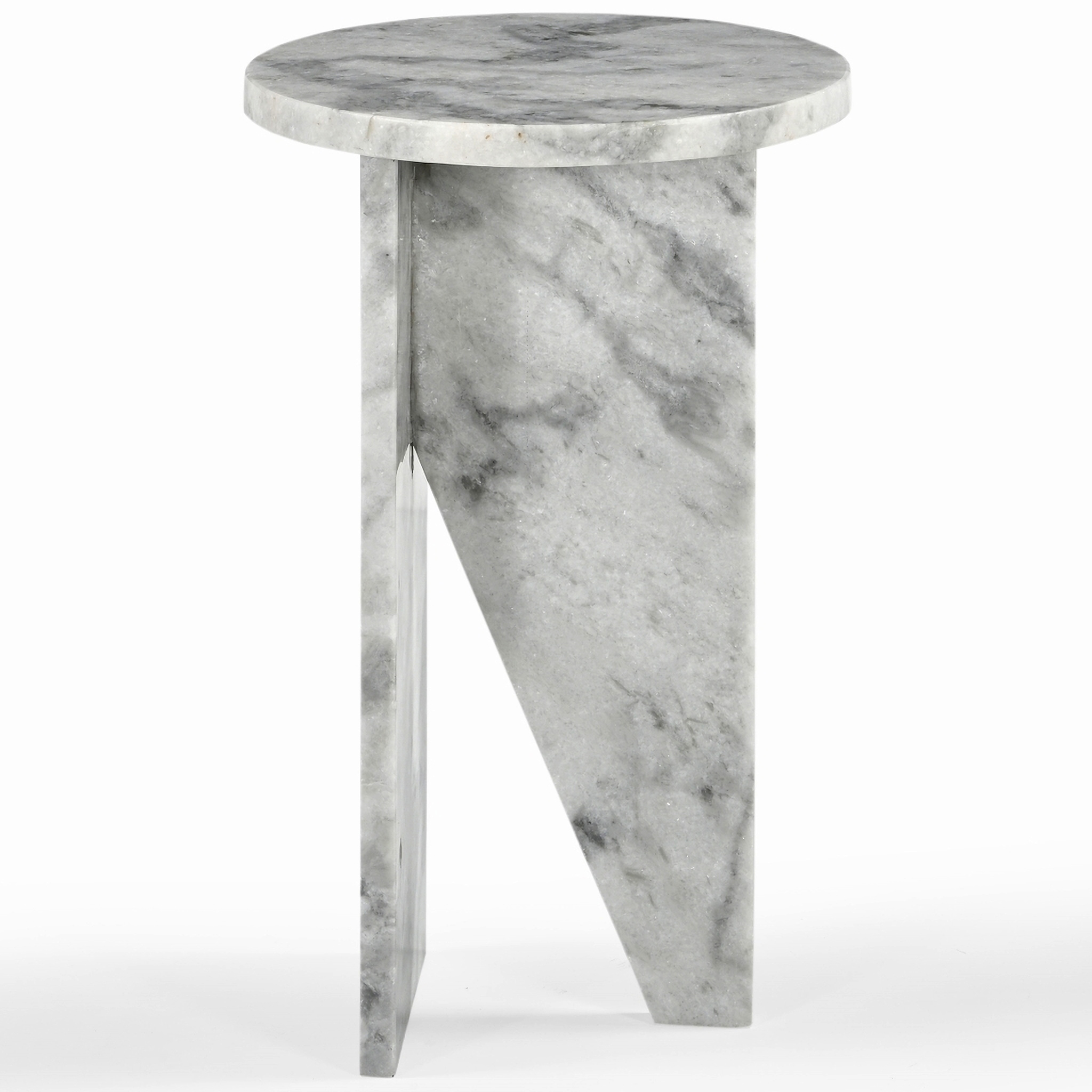 Devlin Marble Drink Table In White by Safavieh Couture | 1StopBedrooms