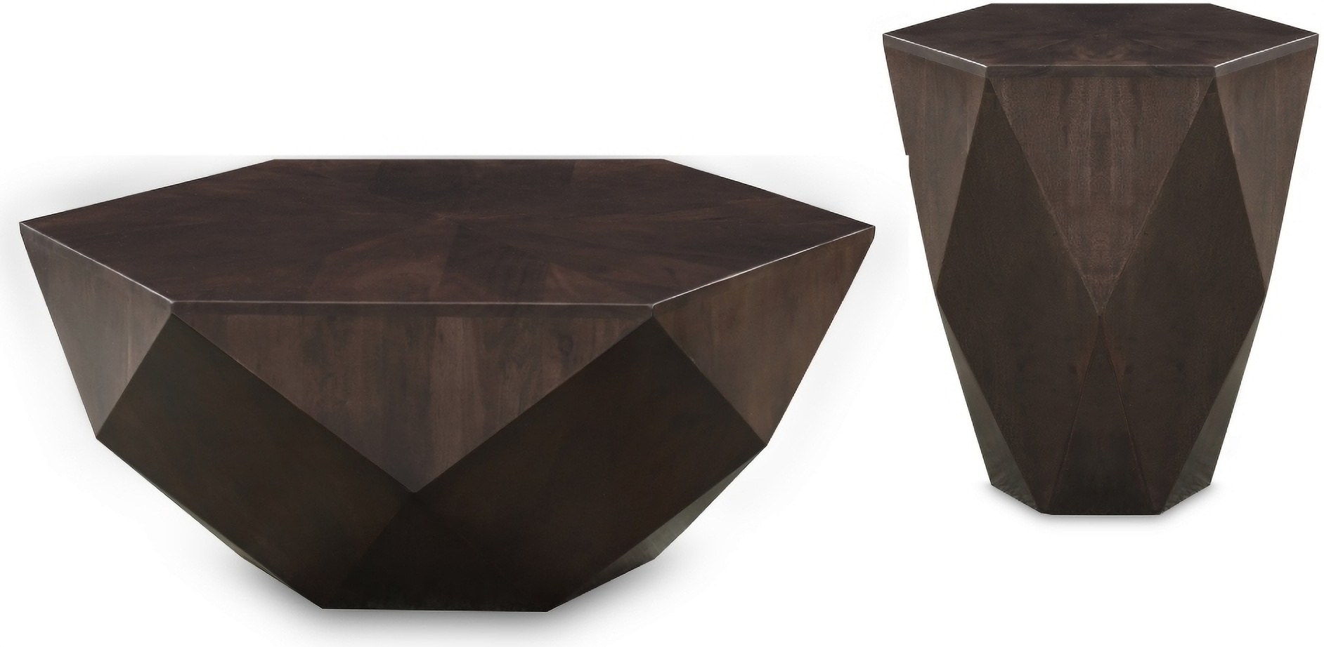 Diamante Occasional Table Set In Brown by Meridian | 1StopBedrooms
