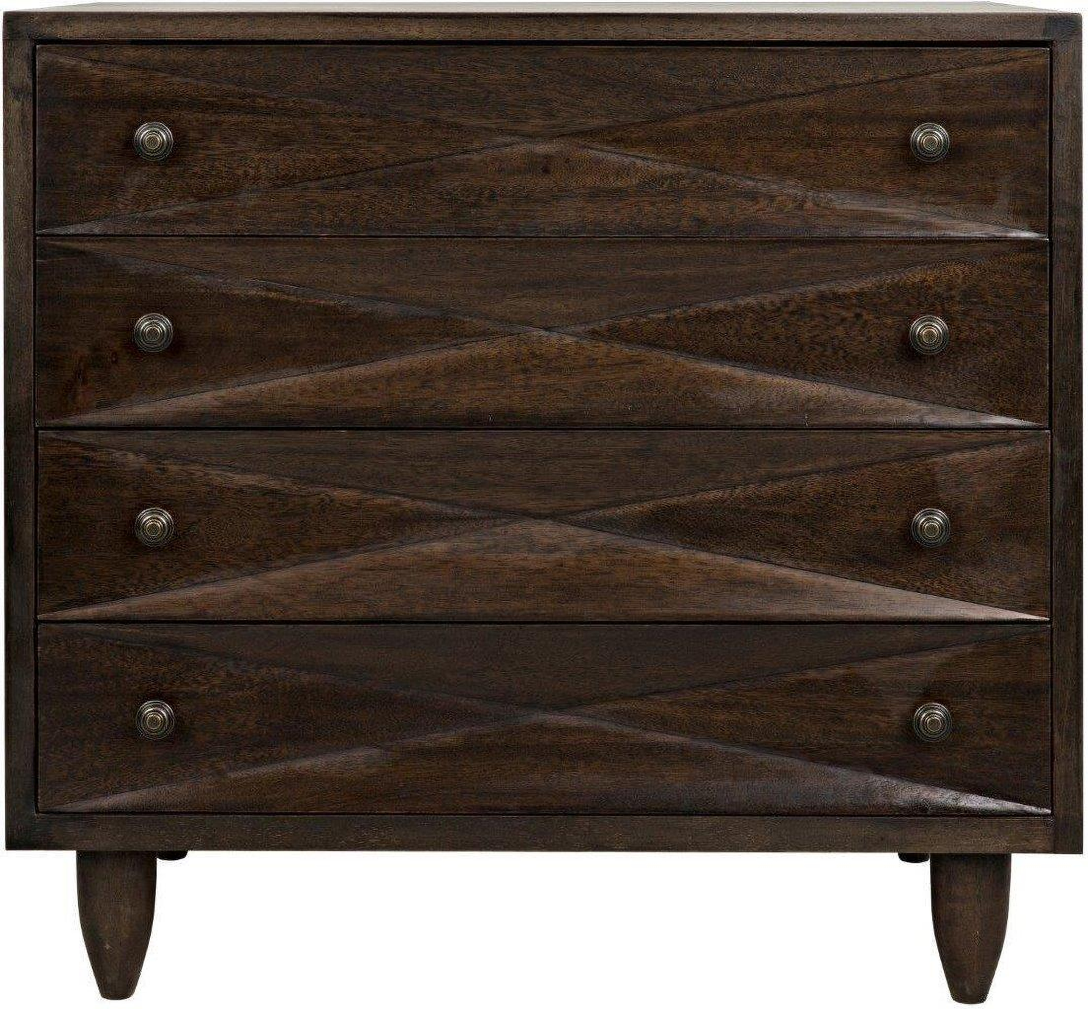Diamond Chest In Walnut by Noir | 1StopBedrooms