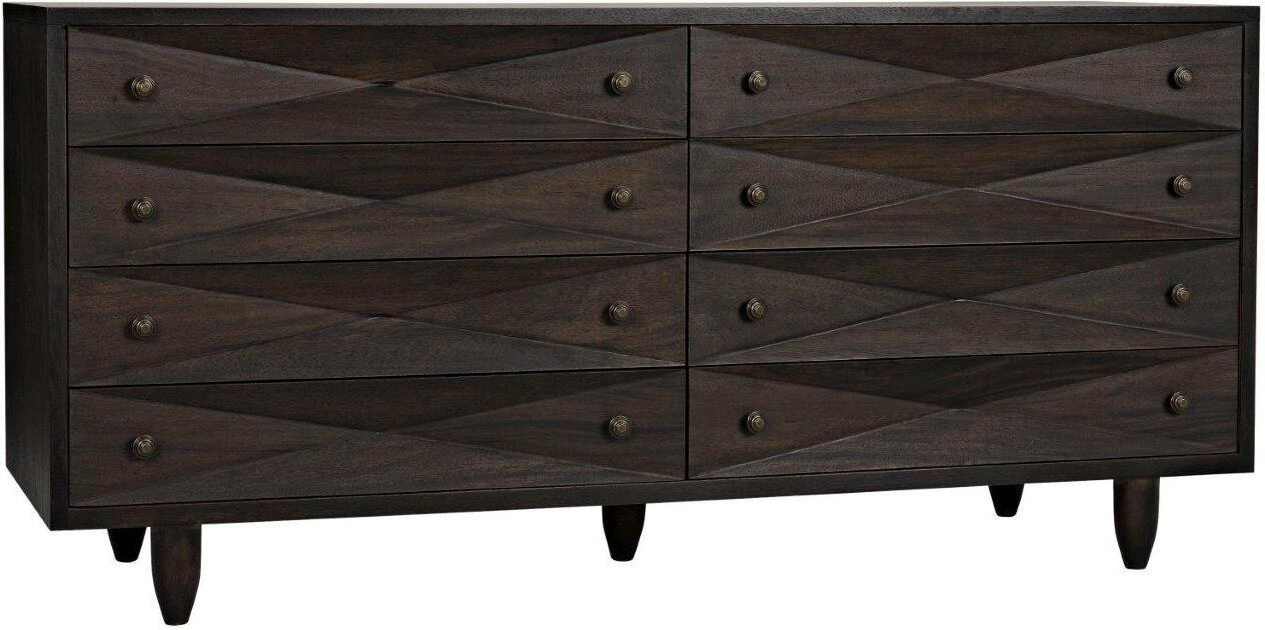 Diamond Double Chest In Ebony Walnut by Noir | 1StopBedrooms