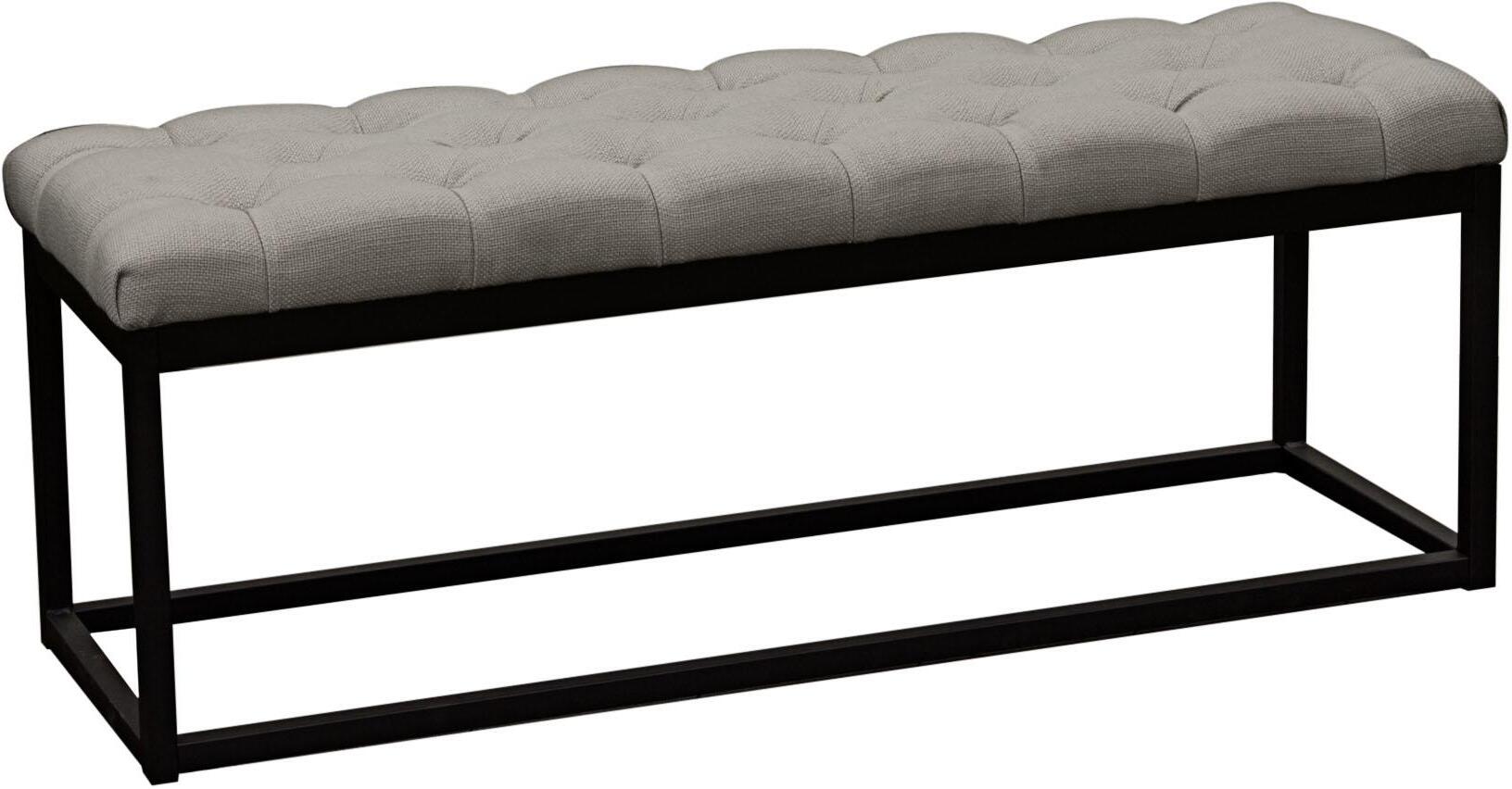 Diamond Sofa Mateo Grey Fabric Small Tufted Bench | 1StopBedrooms