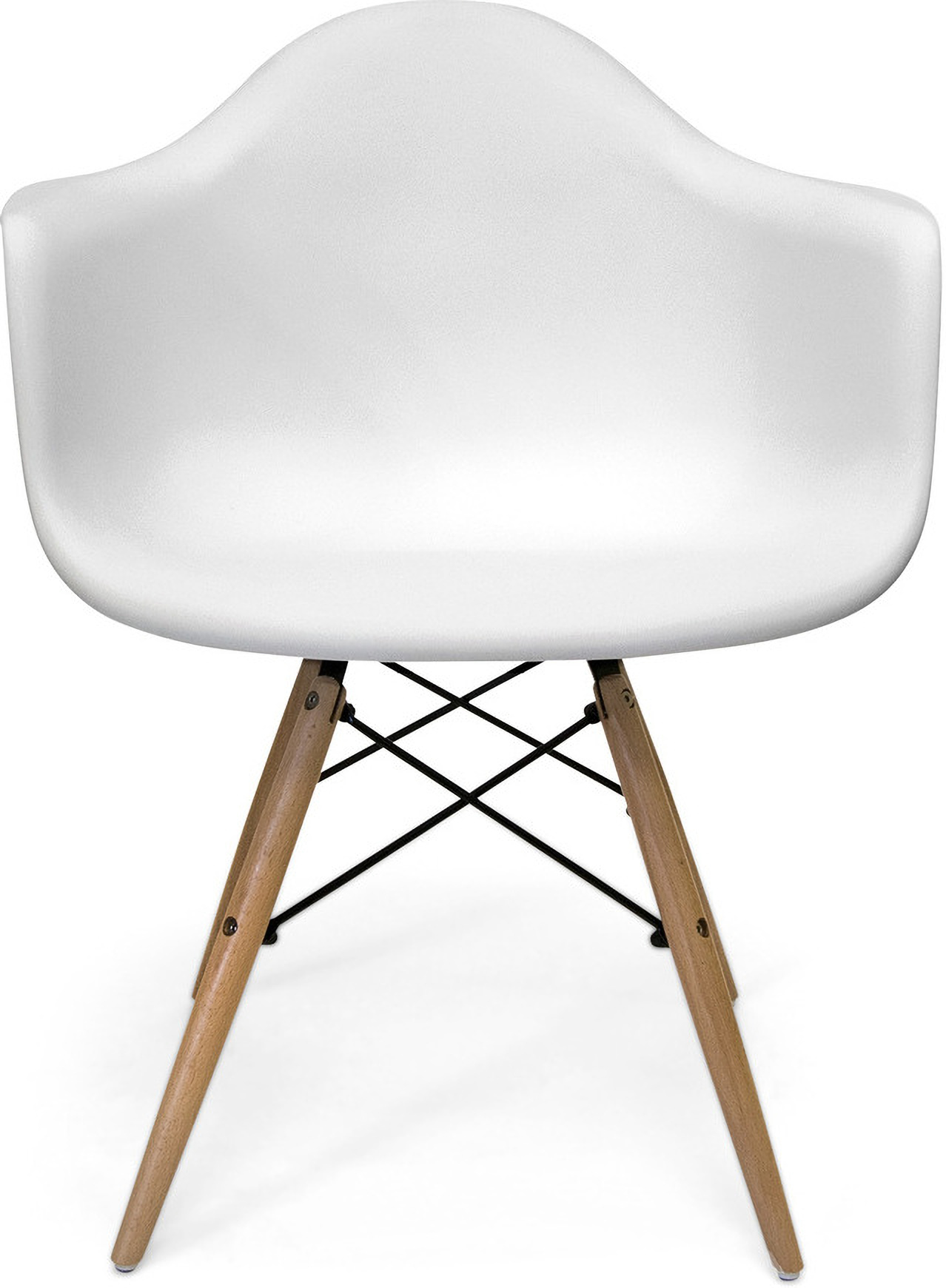 Dijon Arm Chairs Set of 2 In White and Wood by Aeon | 1StopBedrooms