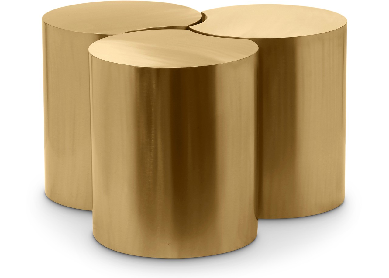 Dimple Coffee Table In Gold by Meridian | 1StopBedrooms