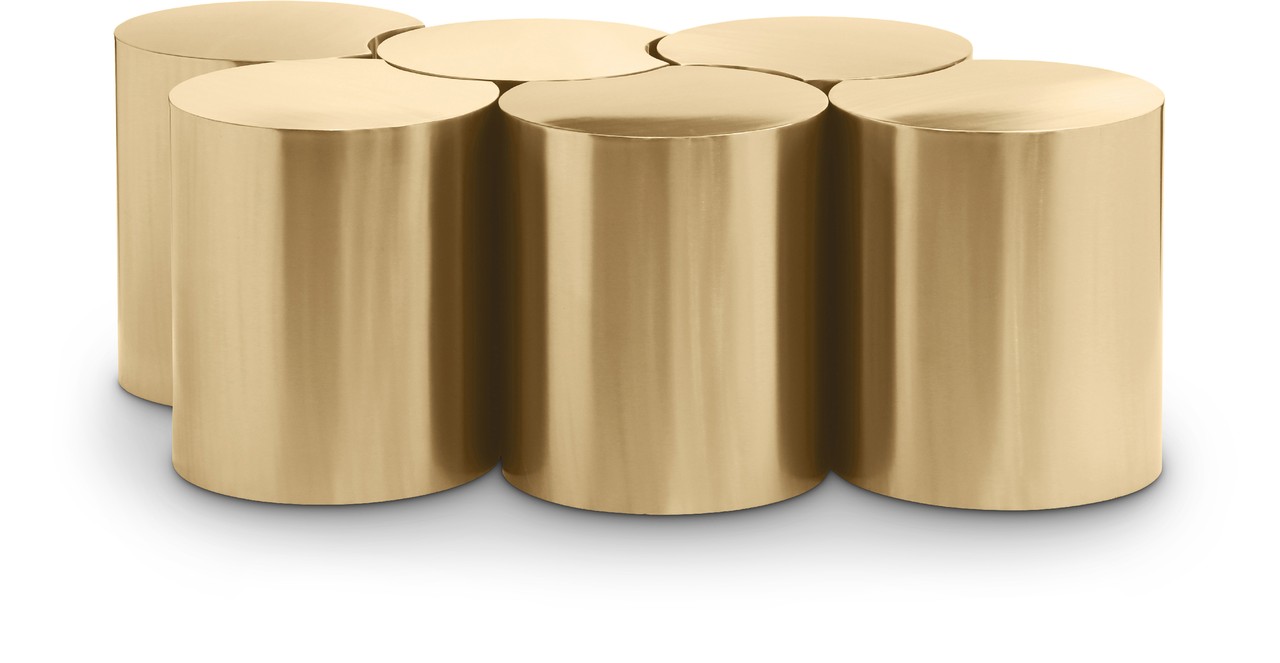 Dimple Coffee Table In Gold by Meridian | 1StopBedrooms