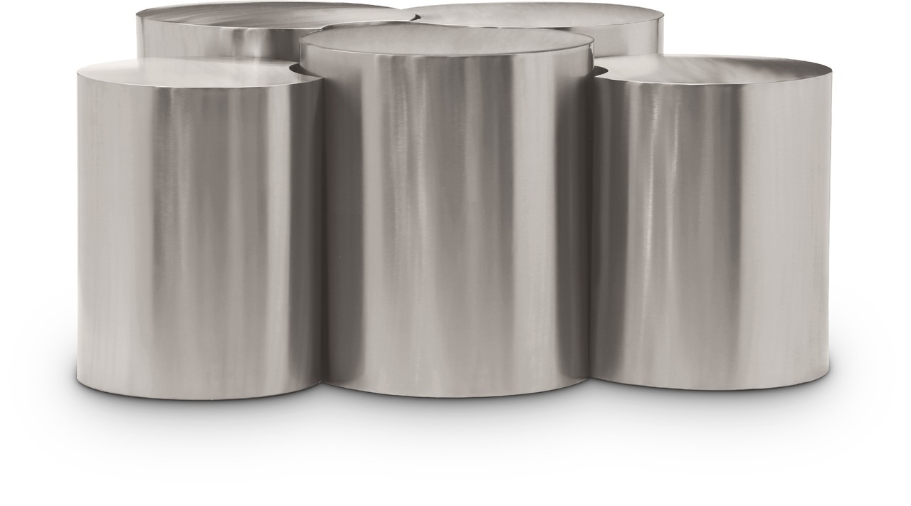 Dimple Coffee Table In Silver by Meridian | 1StopBedrooms