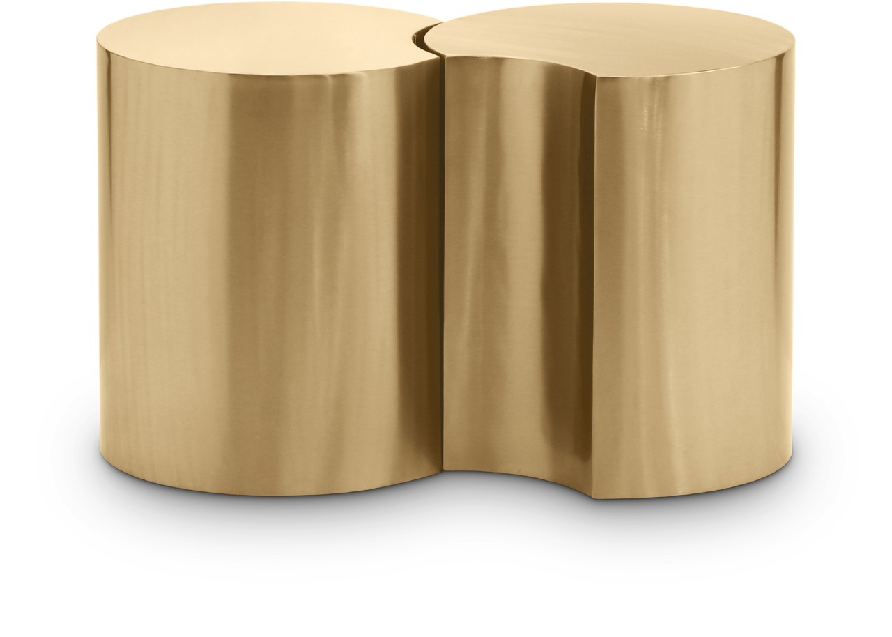Dimple End Table In Gold by Meridian | 1StopBedrooms