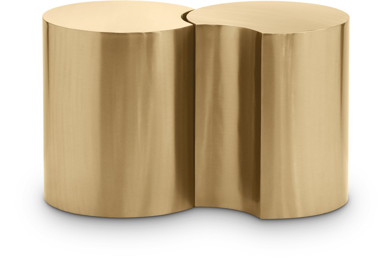 Dimple End Table In Gold by Meridian | 1StopBedrooms