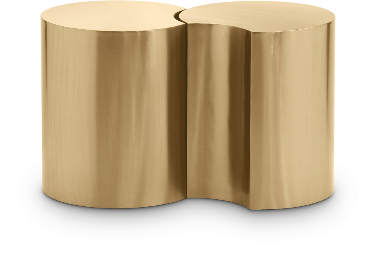 Dimple End Table In Gold by Meridian | 1StopBedrooms