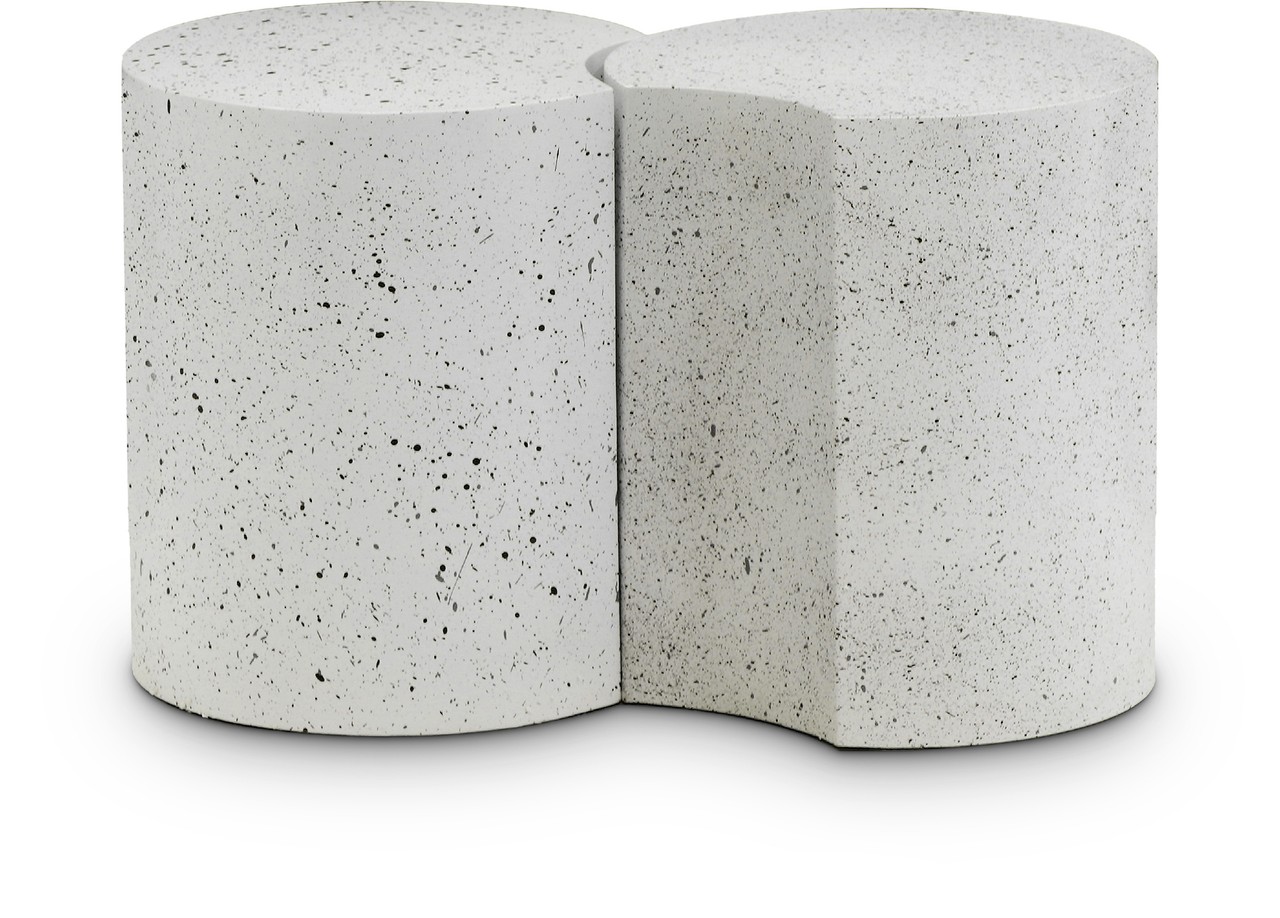 Dimple End Table In White by Meridian | 1StopBedrooms