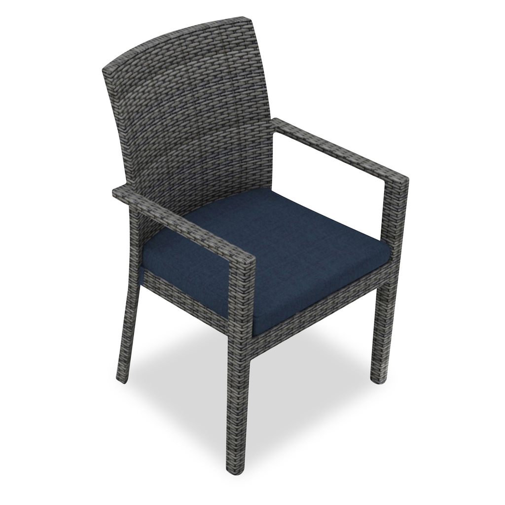 District Dining Arm Chair In Spectrum Indigo and Slate by Harmonia ...