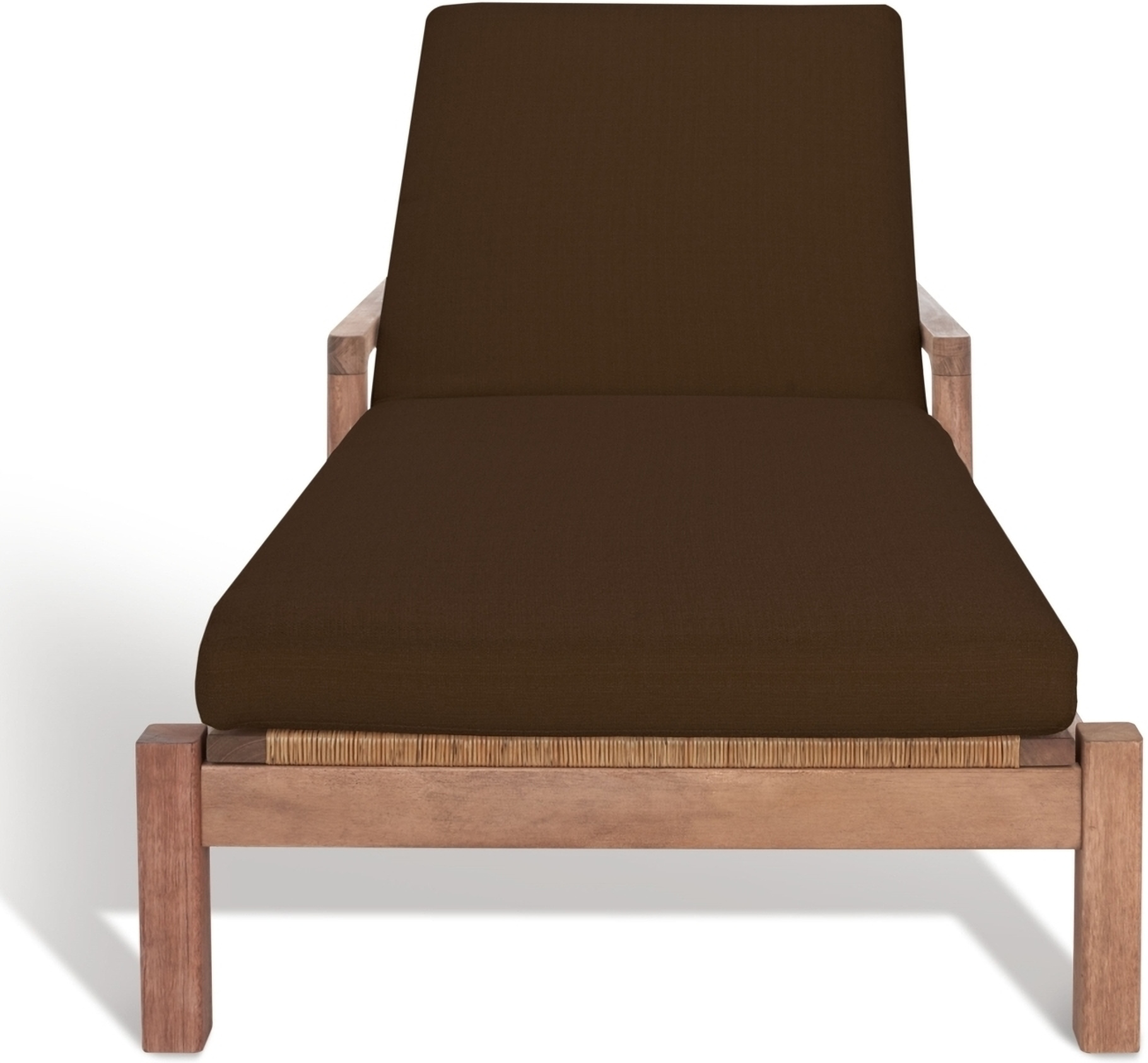 Donnamaria Wicker Sun Lounger In Natural and Dark Brown by Safavieh ...