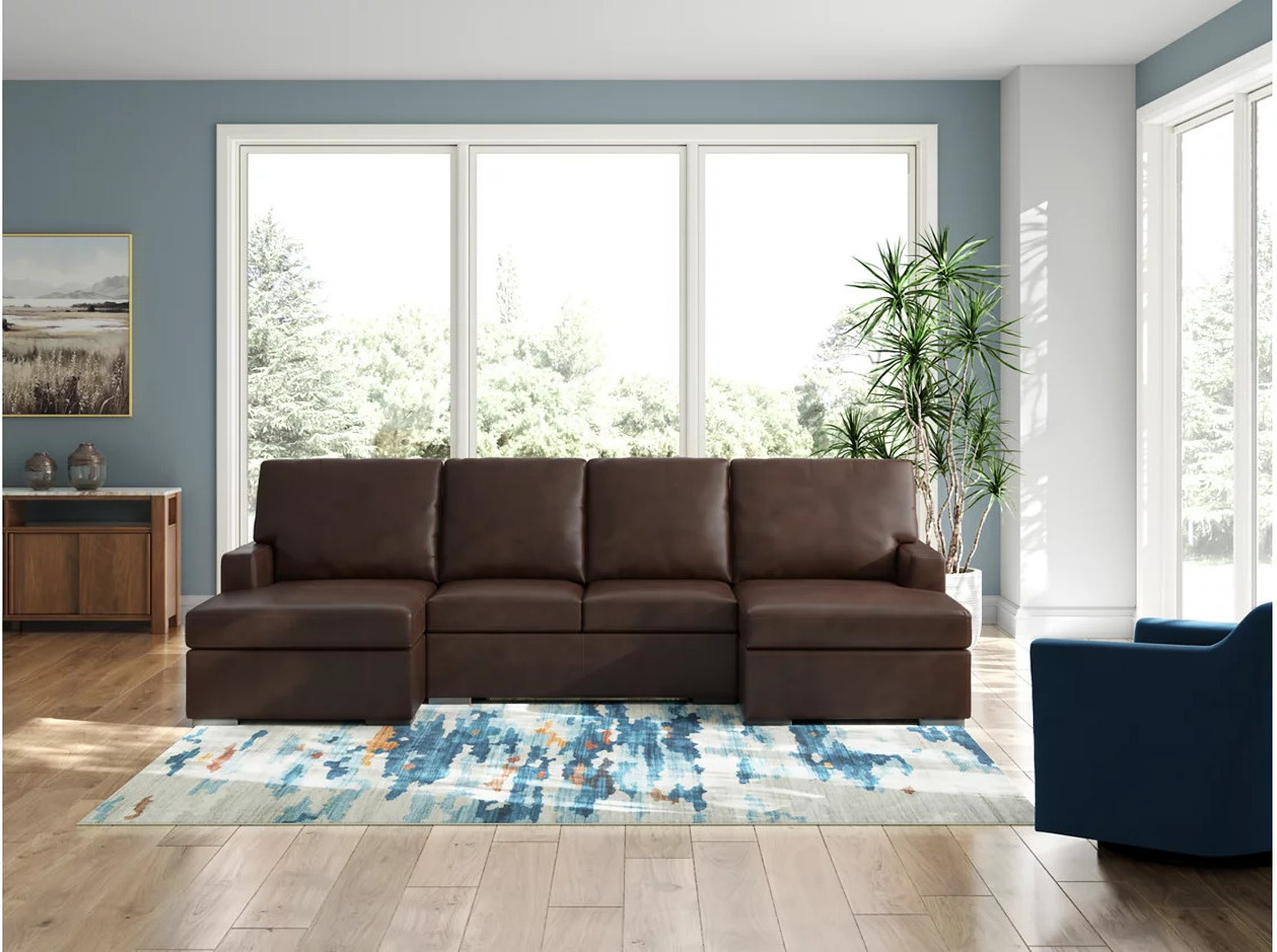 Dorracaster 3-Piece Sectional with Double Chaise In Coffee by Ashley ...