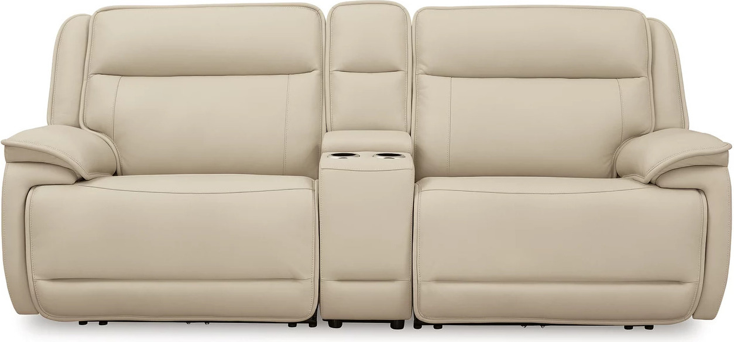 Double Deal 2-Piece Power Reclining Loveseat Sectional with Console In ...