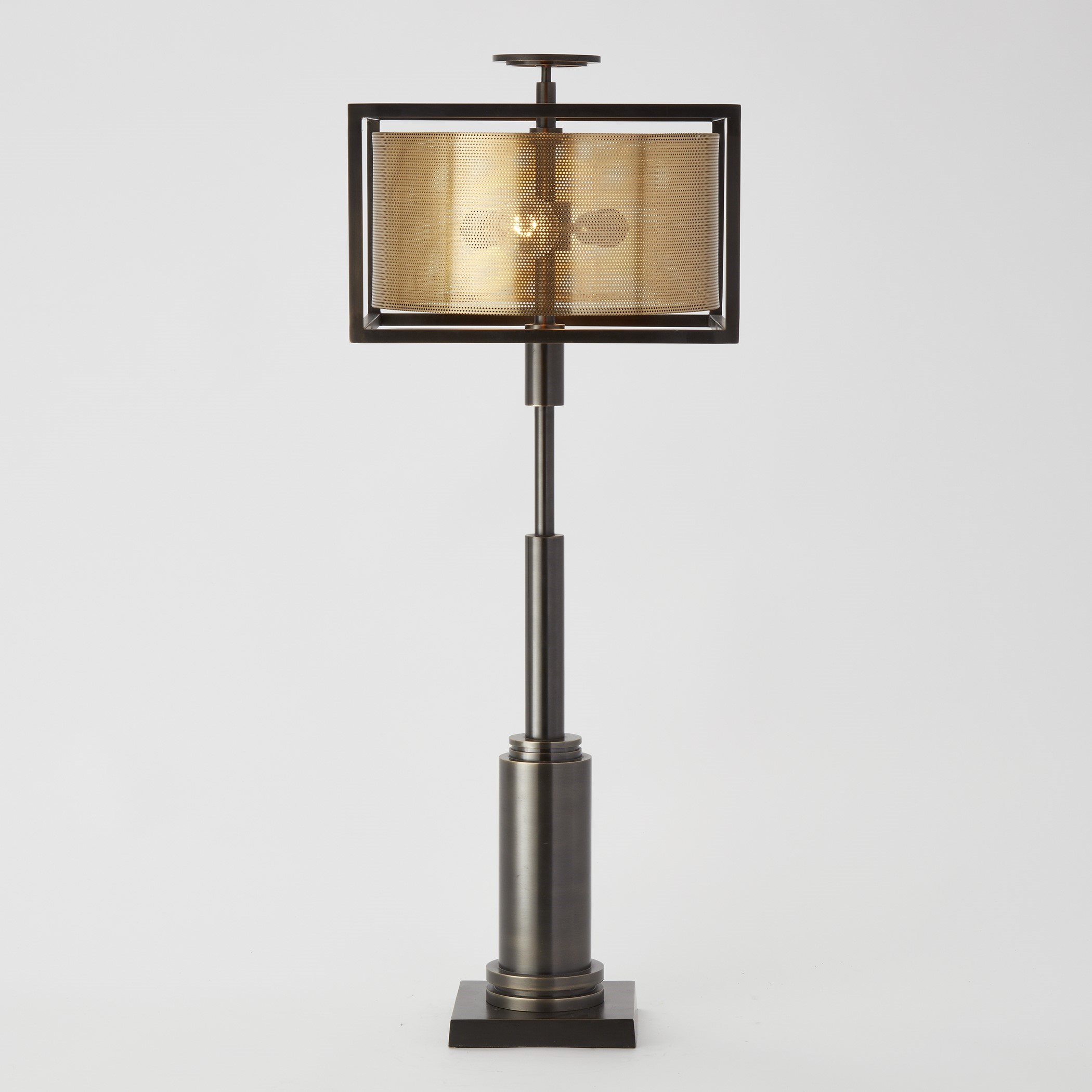 Double Shade Lamp In Bronze by Global Views | 1StopBedrooms