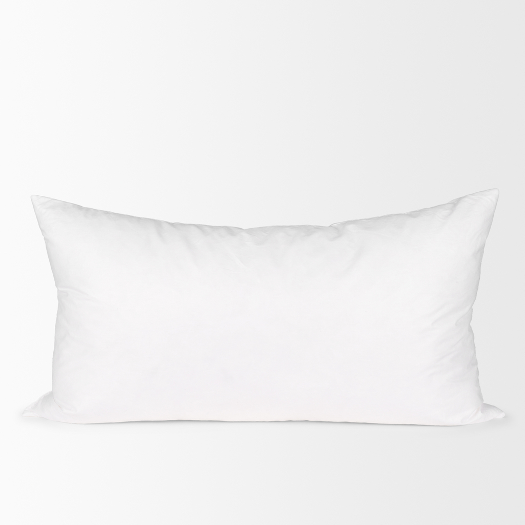Down Fill Pillow Insert 16 x 28 In White by Mercana | 1StopBedrooms