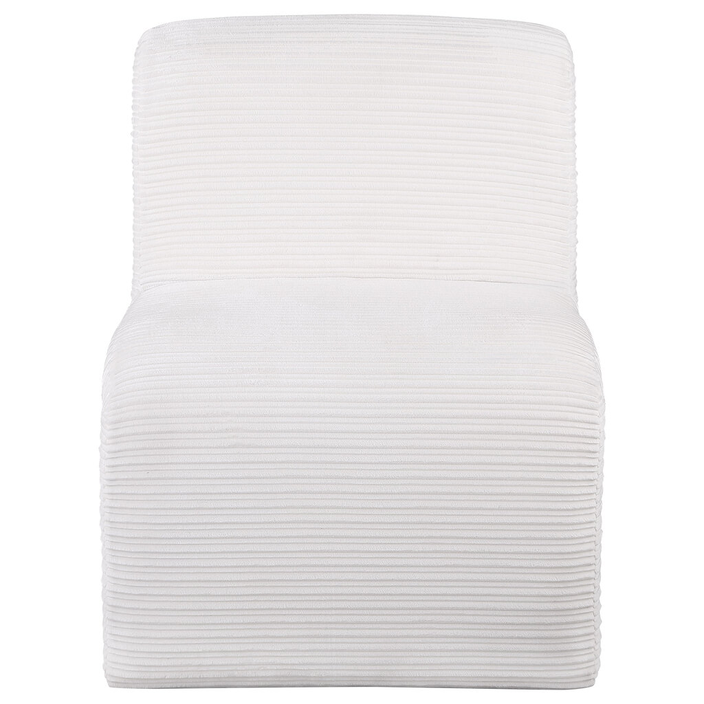 Drayton Upholstered Curved Armless Accent Chair In Ivory by Coaster ...