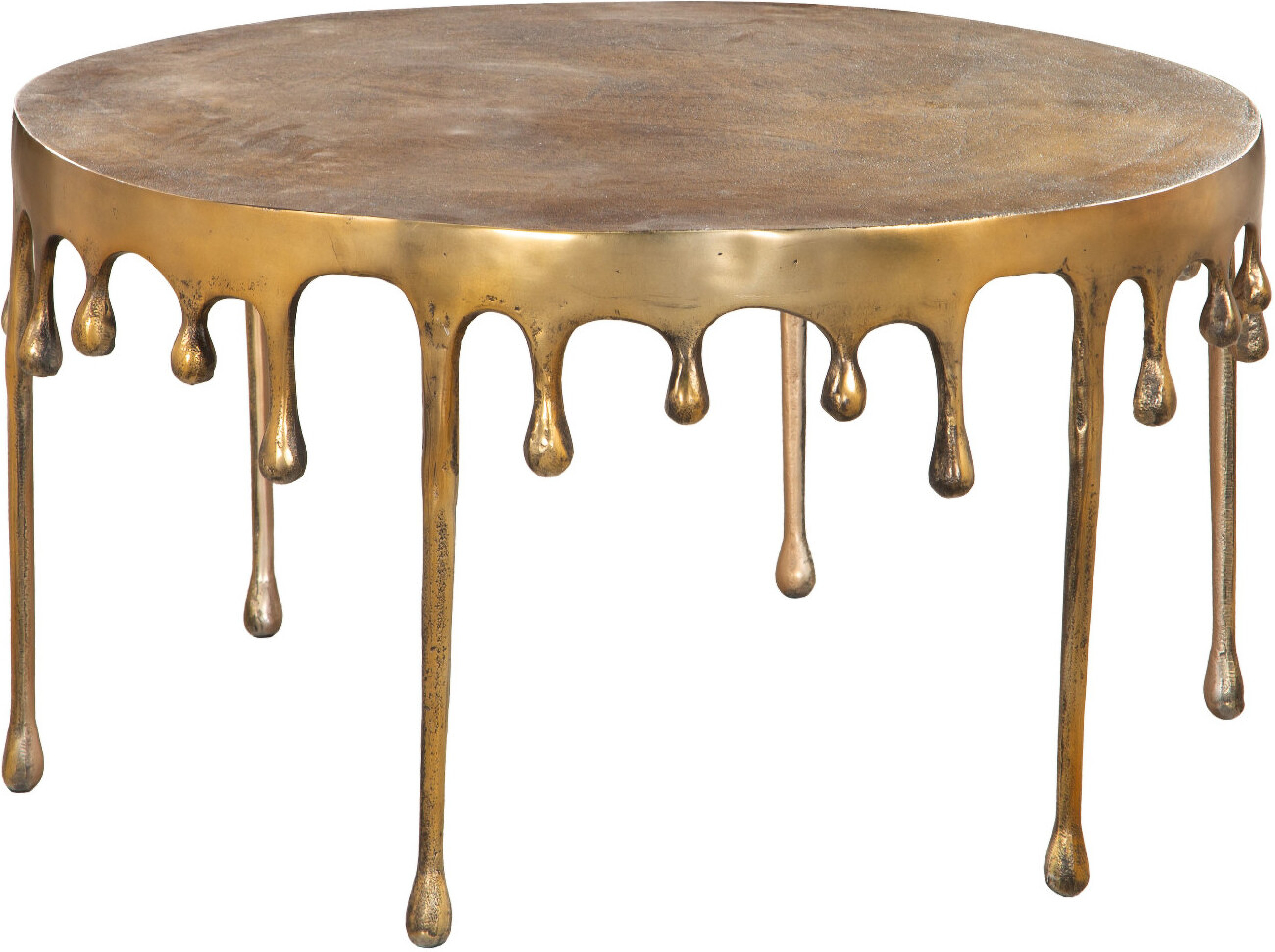 Drip Coffee Table In Antique Brass by Zuo Modern | 1StopBedrooms