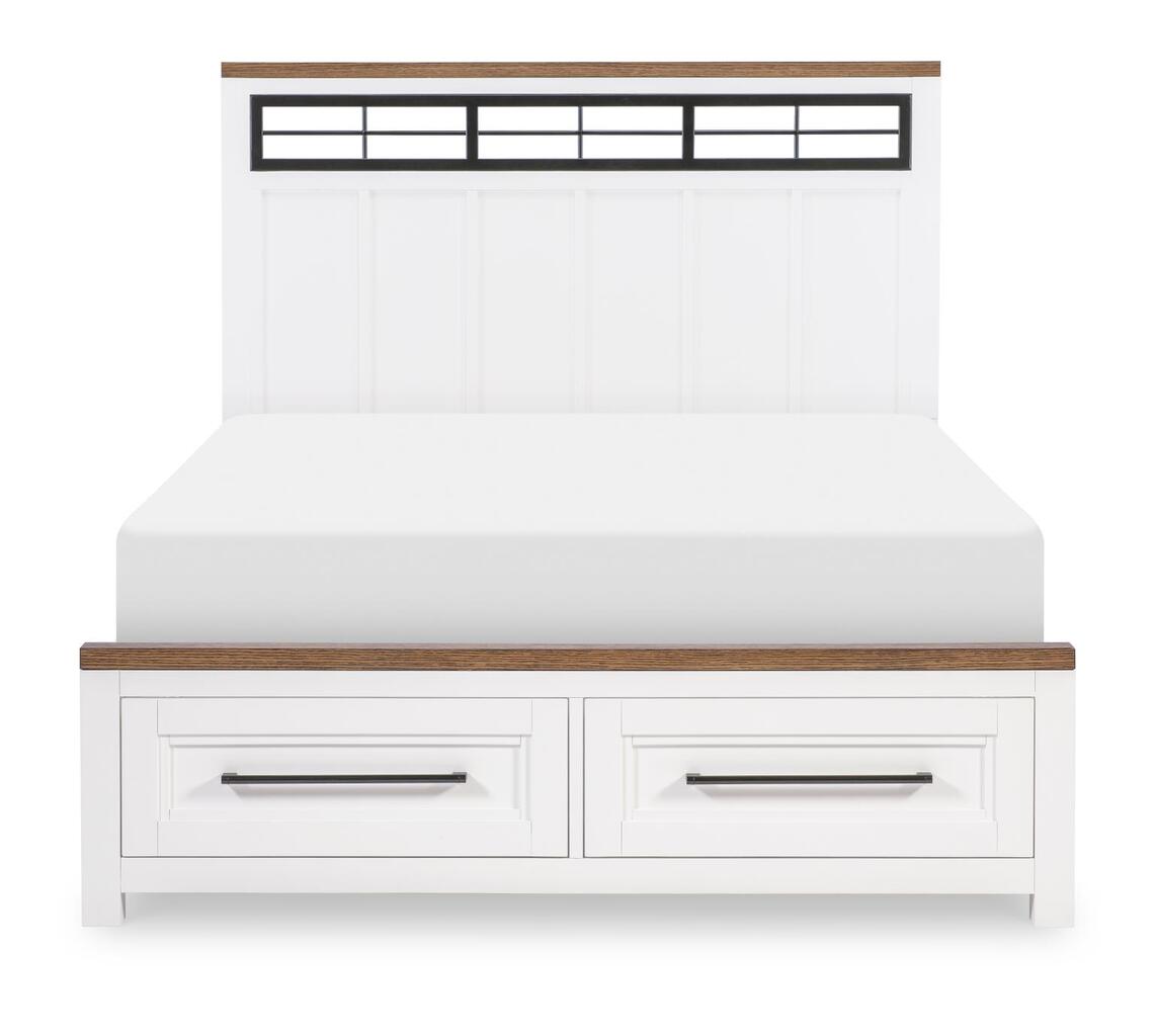 Dutton Complete Metalwork Full Panel Bed with Storage Footboard In ...