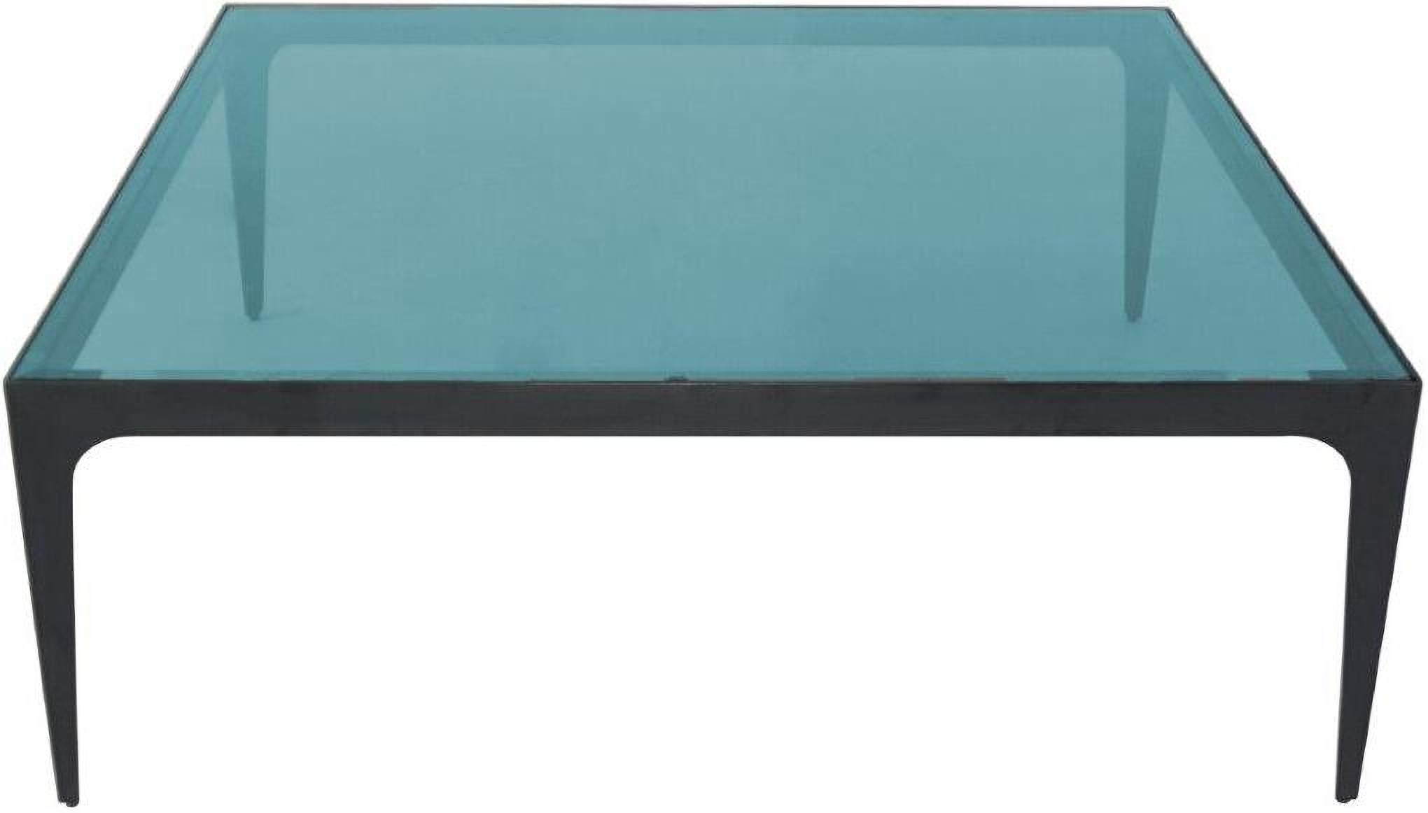 Dynasty Square Coffee Table With Ocean Blue Glass Top by Bellini Modern ...